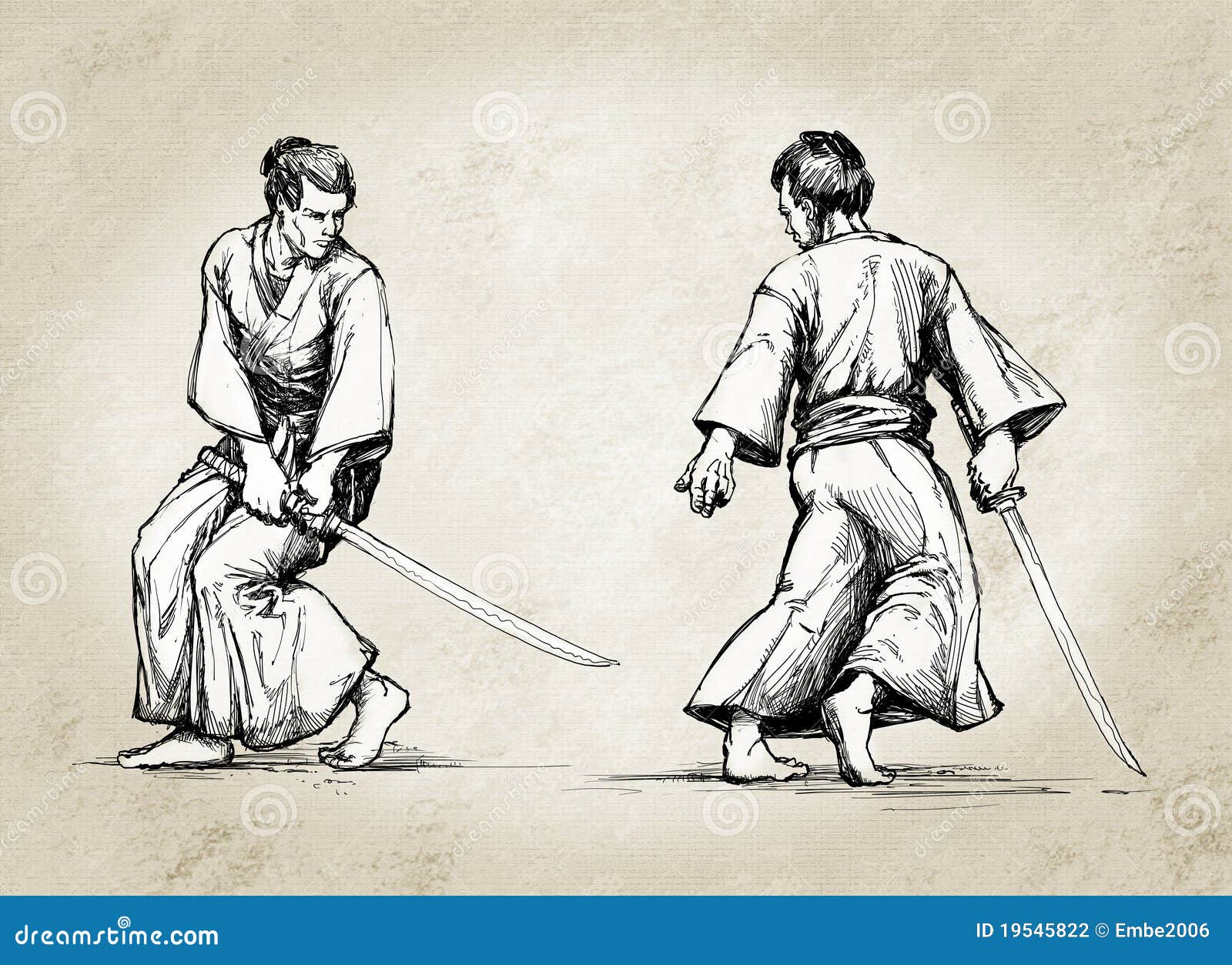 Samurai Warriors stock illustration. Illustration of face - 19545822