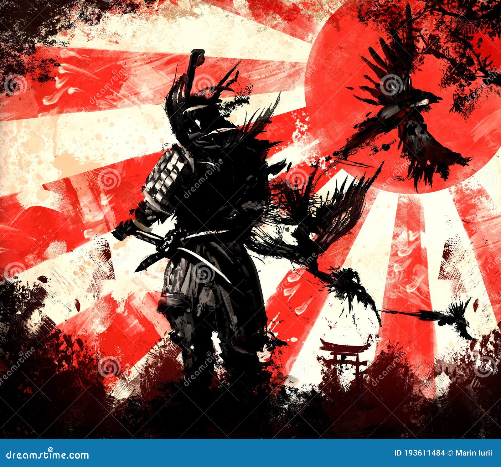 Samurai from Which Birds Fly Stock Illustration - Illustration of birds ...