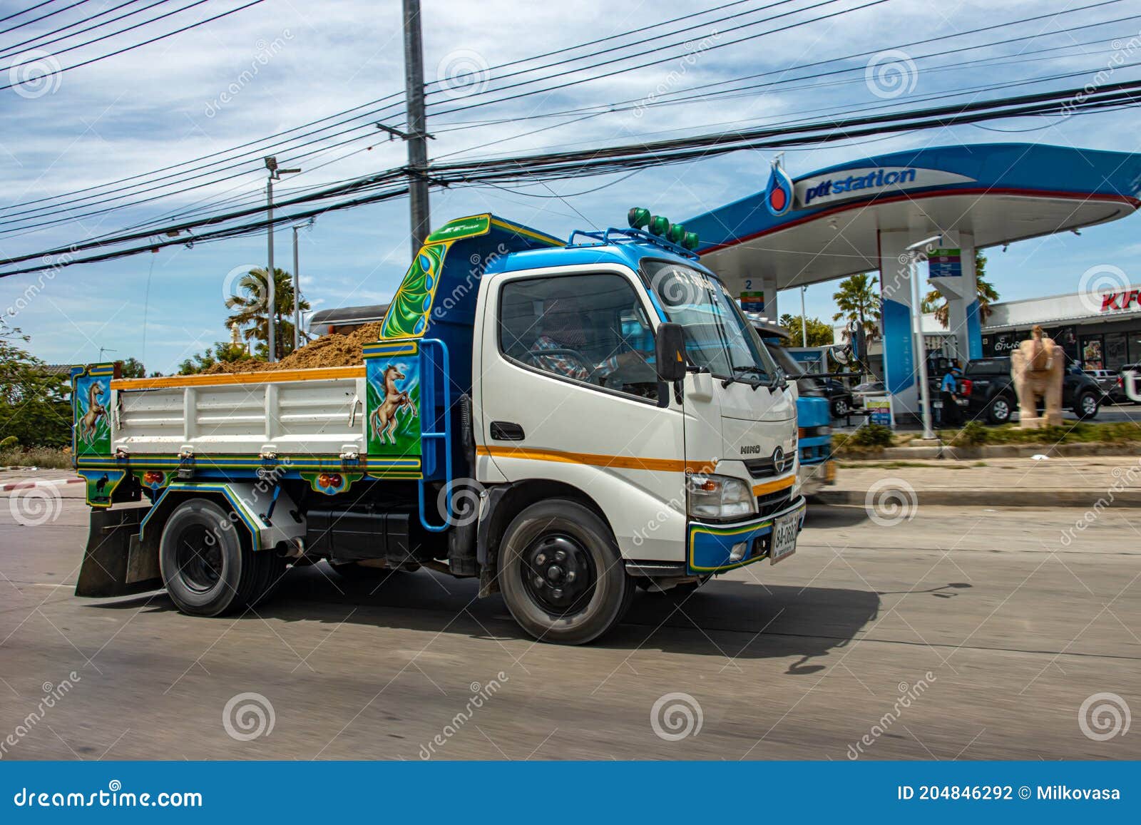 A Small Lorry with Load Ride on a Street Editorial Photography - Image ...