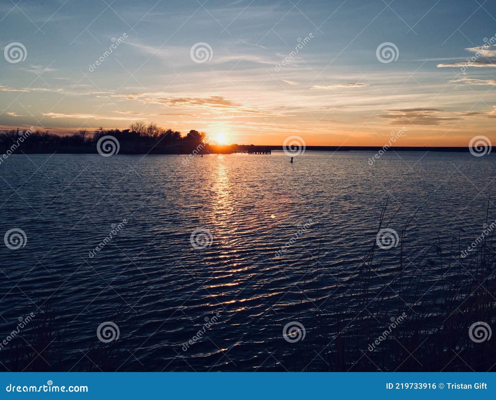 San Angelo lake sunset stock photo. Image of sunset - 219733916