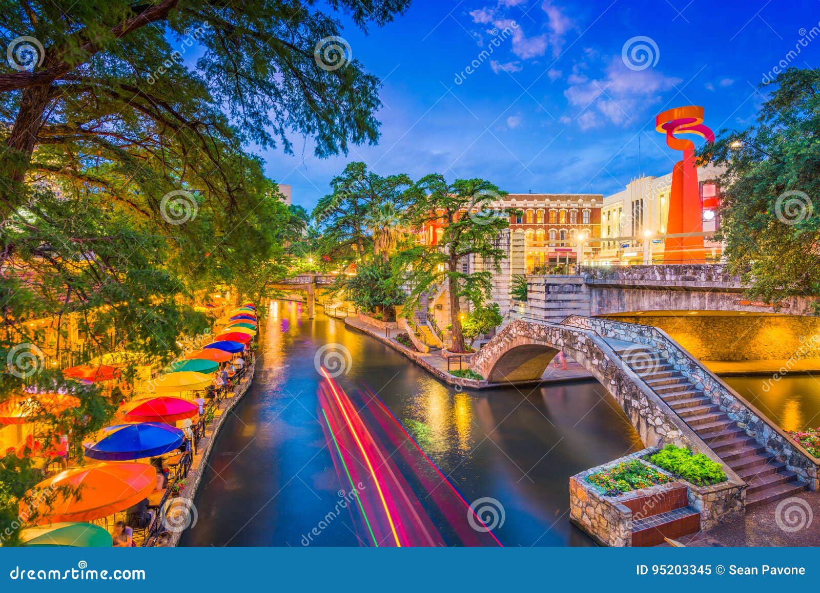 San Antonio River Walk stock image. Image of city, canal - 95203345