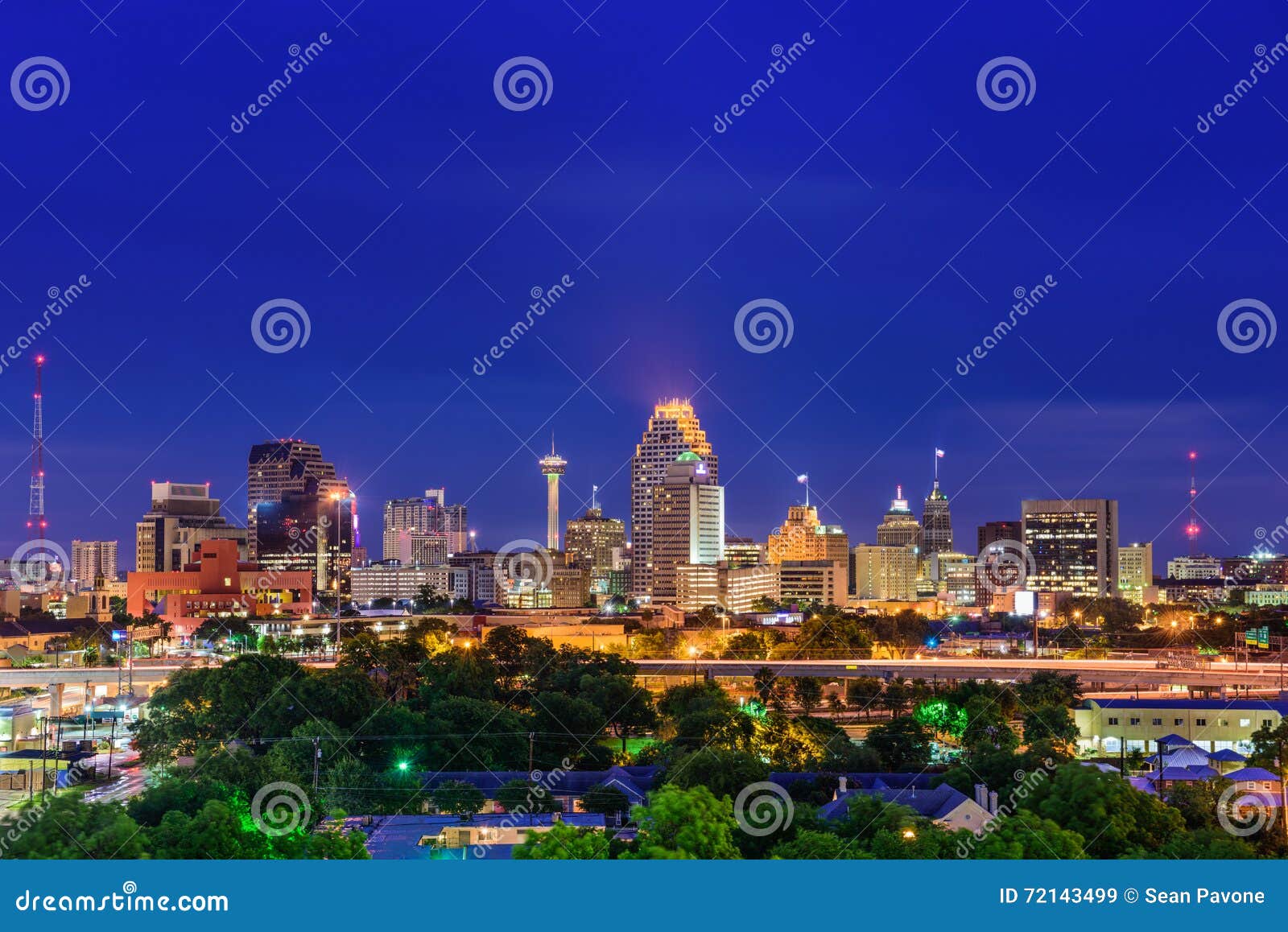 San Antonio Texas Skyline stock image. Image of skyline - 72143499