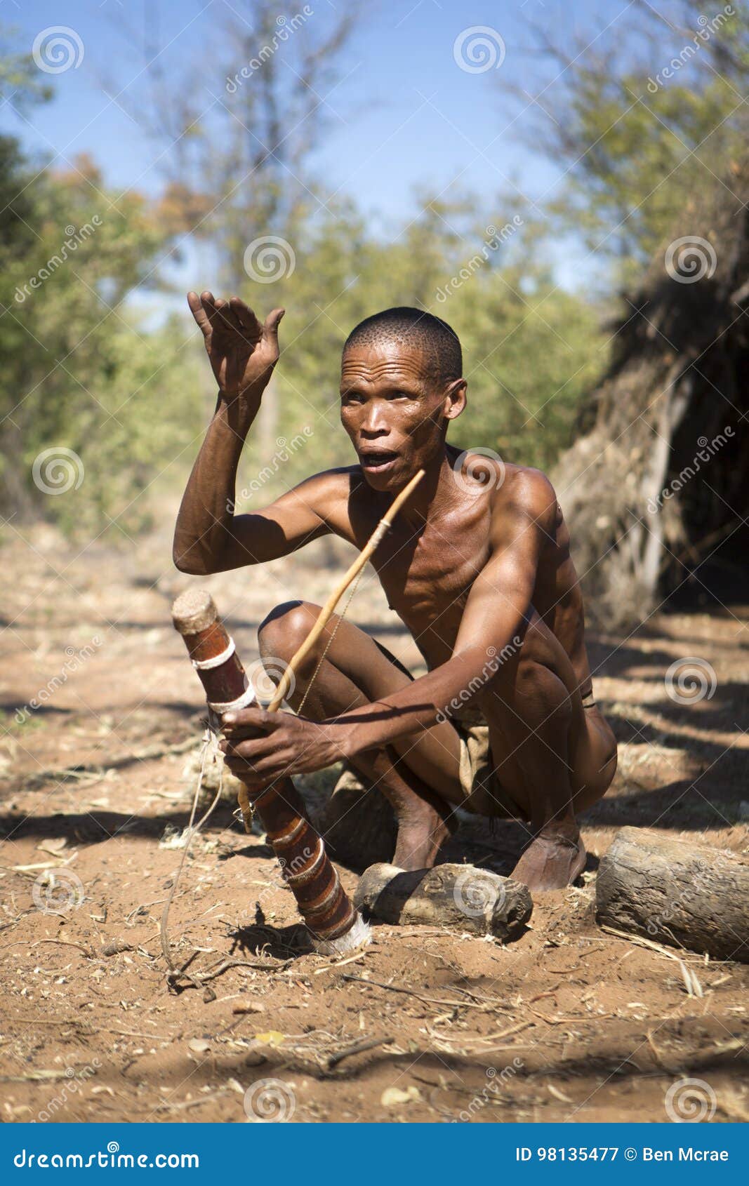 San bushman editorial photography. Image of telling, bushman - 98135477