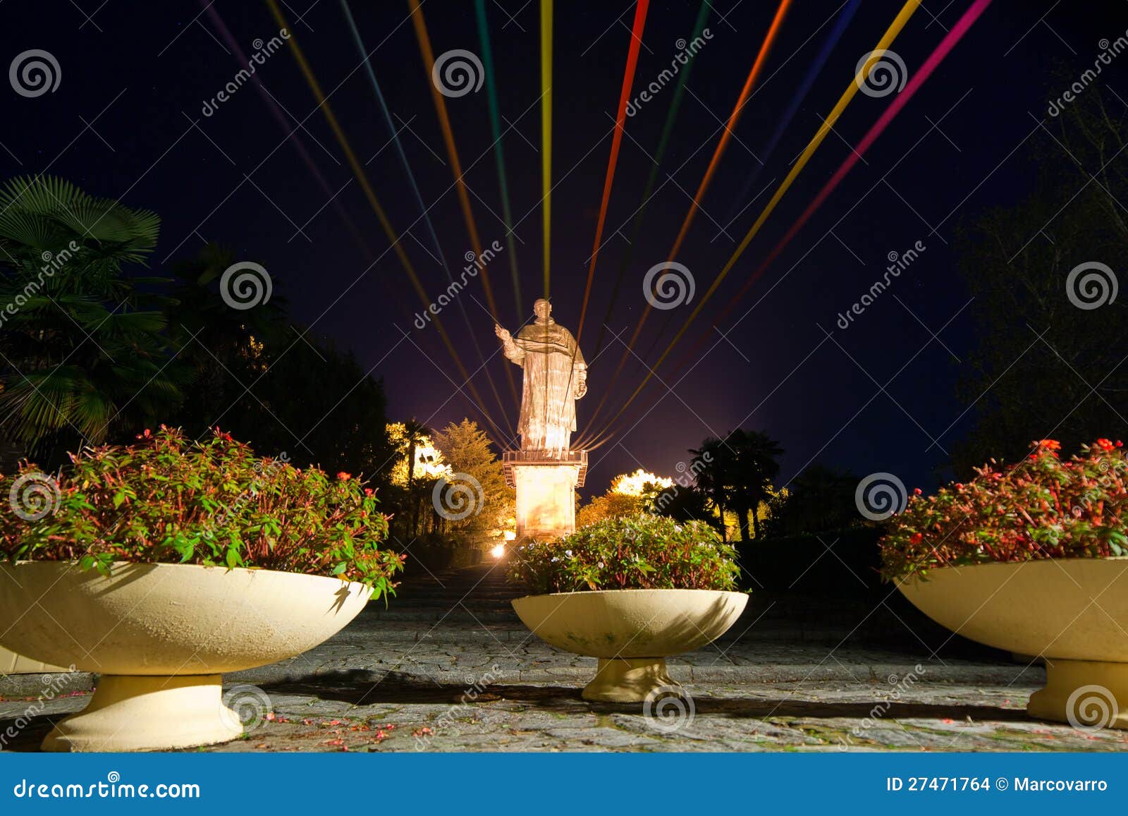 San Carlone by Night stock photo. Image of sculpture - 27471764