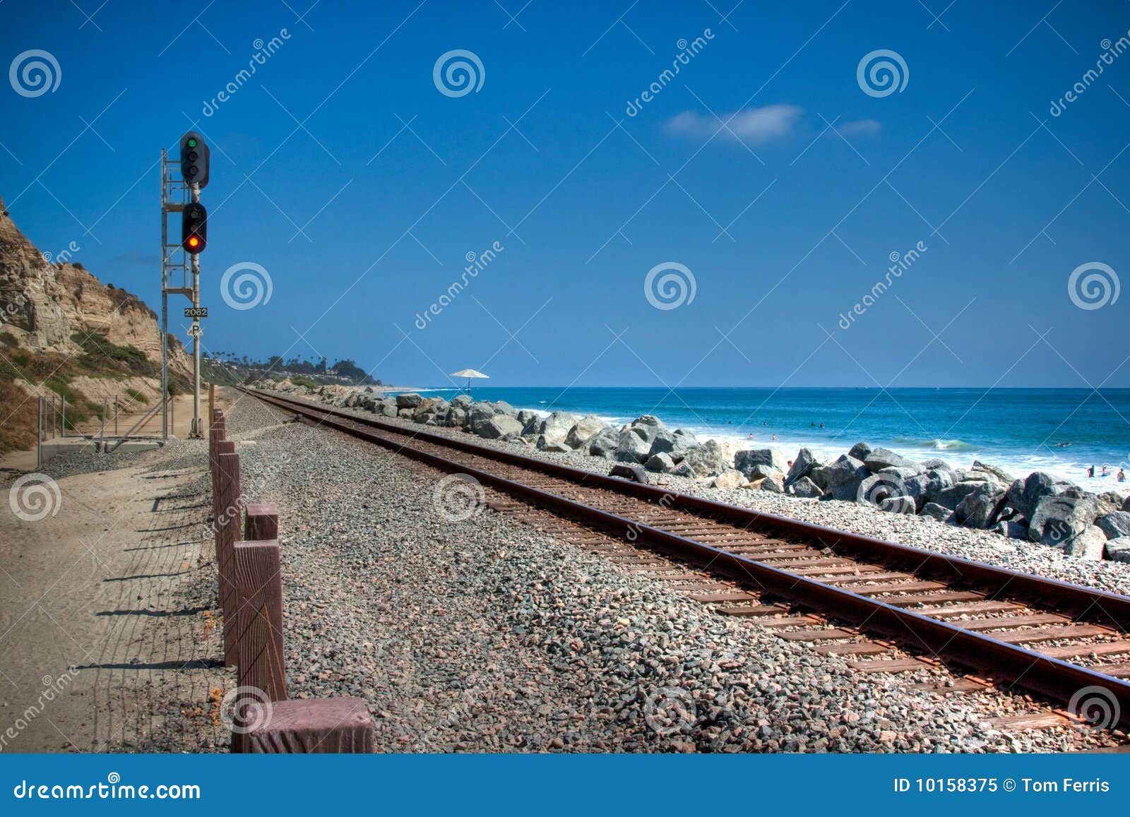San Clemente Train Tracks stock image. Image of highway - 10158375