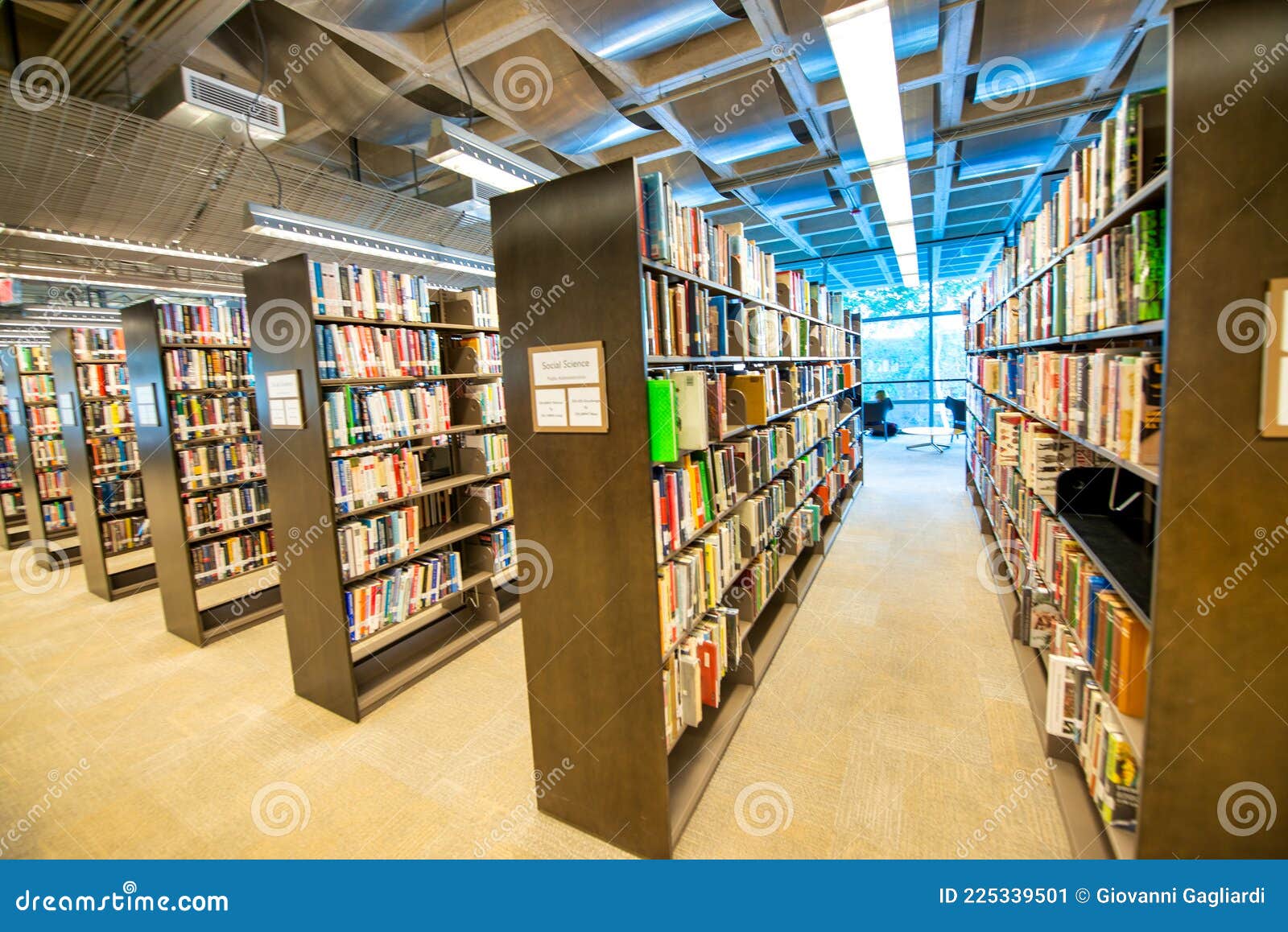 SAN DIEGO, CA - JULY 30, 2017: Interior of San Diego Public Library ...