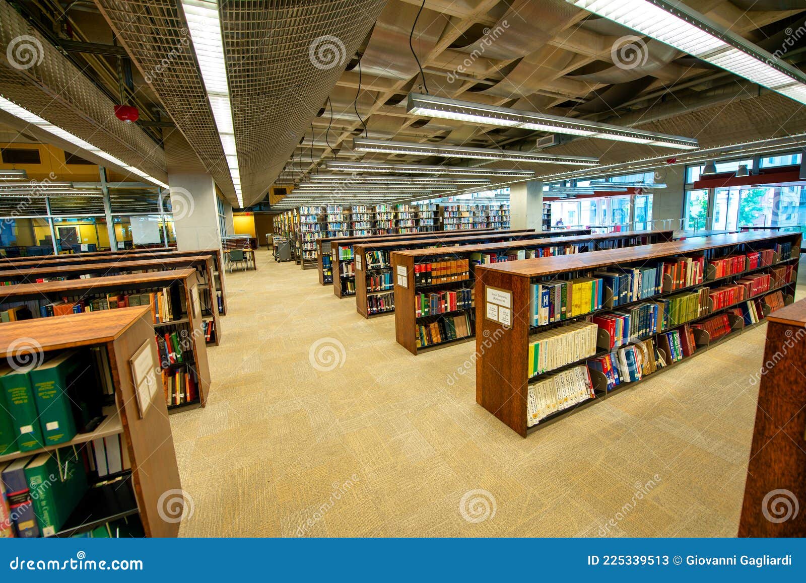 SAN DIEGO, CA - JULY 30, 2017: Interior of San Diego Public Library ...