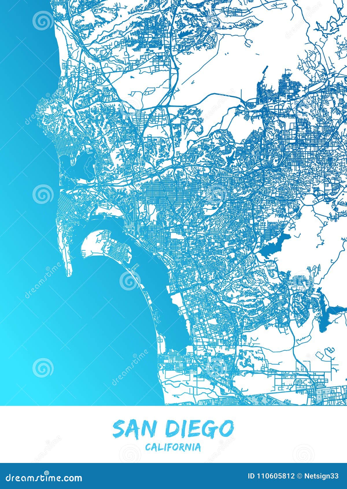 San Diego, California - Map Poster Design Stock Vector - Illustration ... San Diego, California - Map Poster Design Stock Vector - Illustration ...