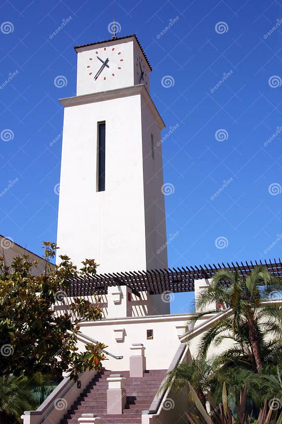 San Diego State University Clock Tower Stock Photo - Image of doctoral ...