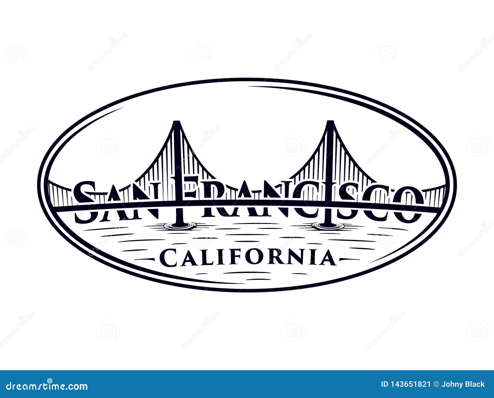 San Francisco Logo Design. Golden Gate Bridge. Vector and Illustration ...