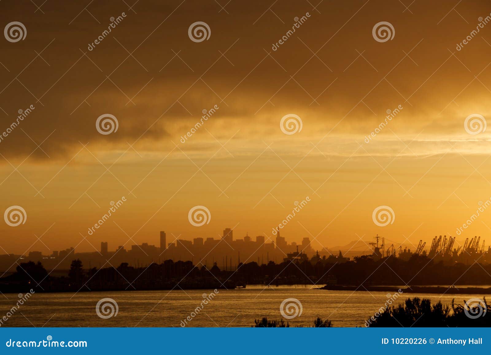 San Francisco and Alameda Sunset Stock Photo - Image of francisco ...