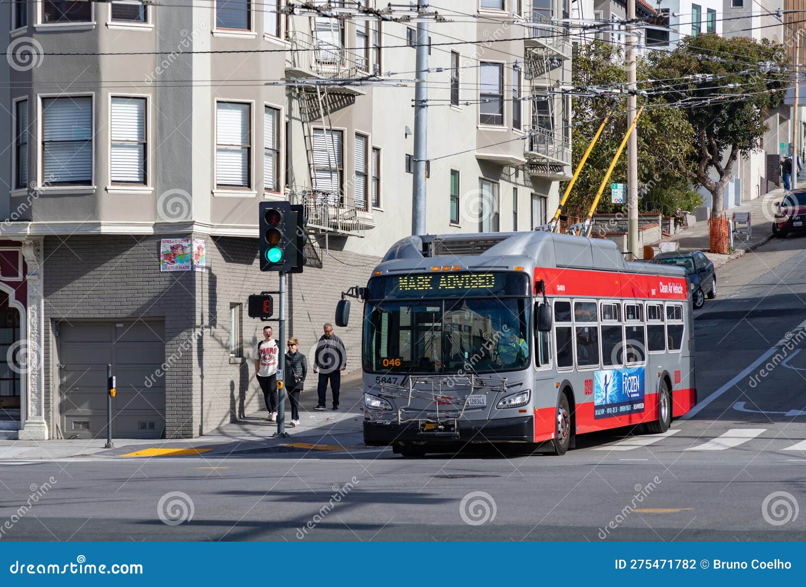 San Francisco Bus editorial photography. Image of city - 275471782