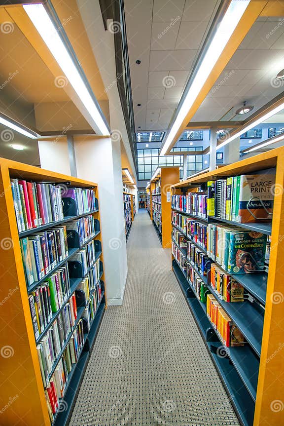 San Francisco, CA - August 6, 2017: Interior of Modern Public Library ...