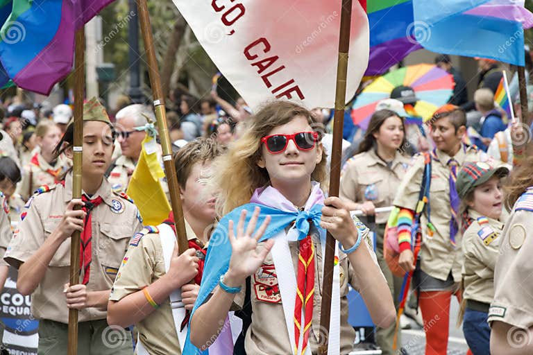 Participants In The Annual Gay Pride Parade In San Francisco Ca