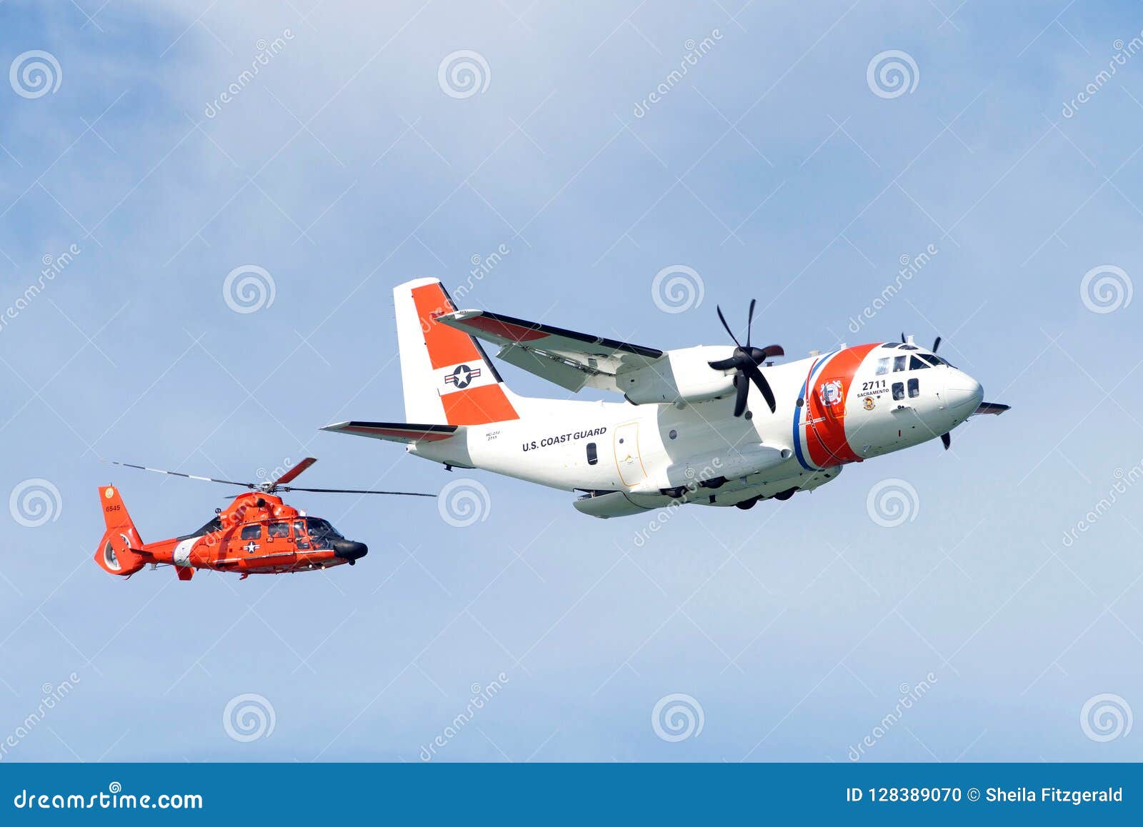 Coast Guard Helicopter and Plane Flying in Air Show Editorial Image ... Coast Guard Helicopter and Plane Flying in Air Show Editorial Image ...