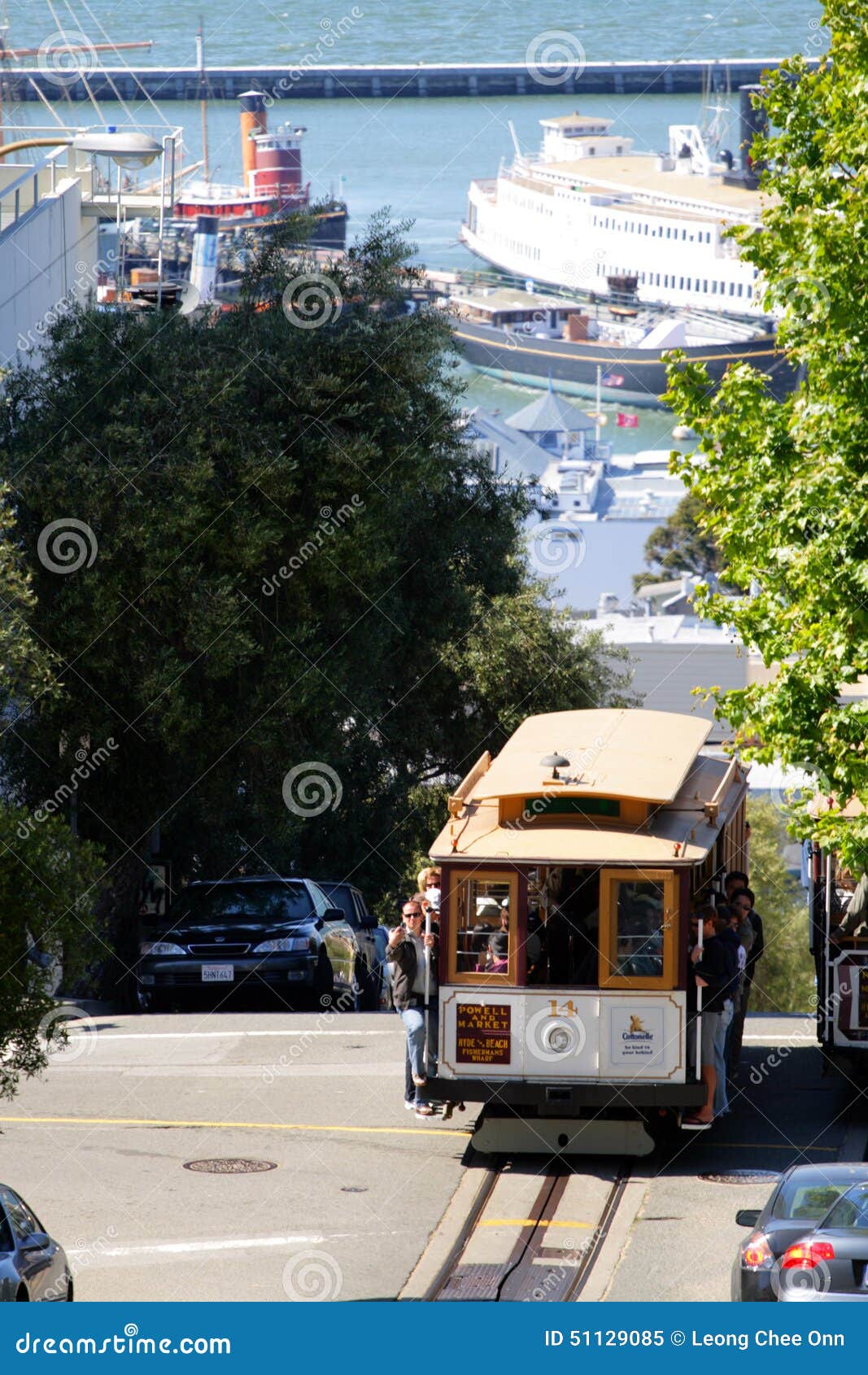 San Francisco cable car editorial image. Image of america - 51129085