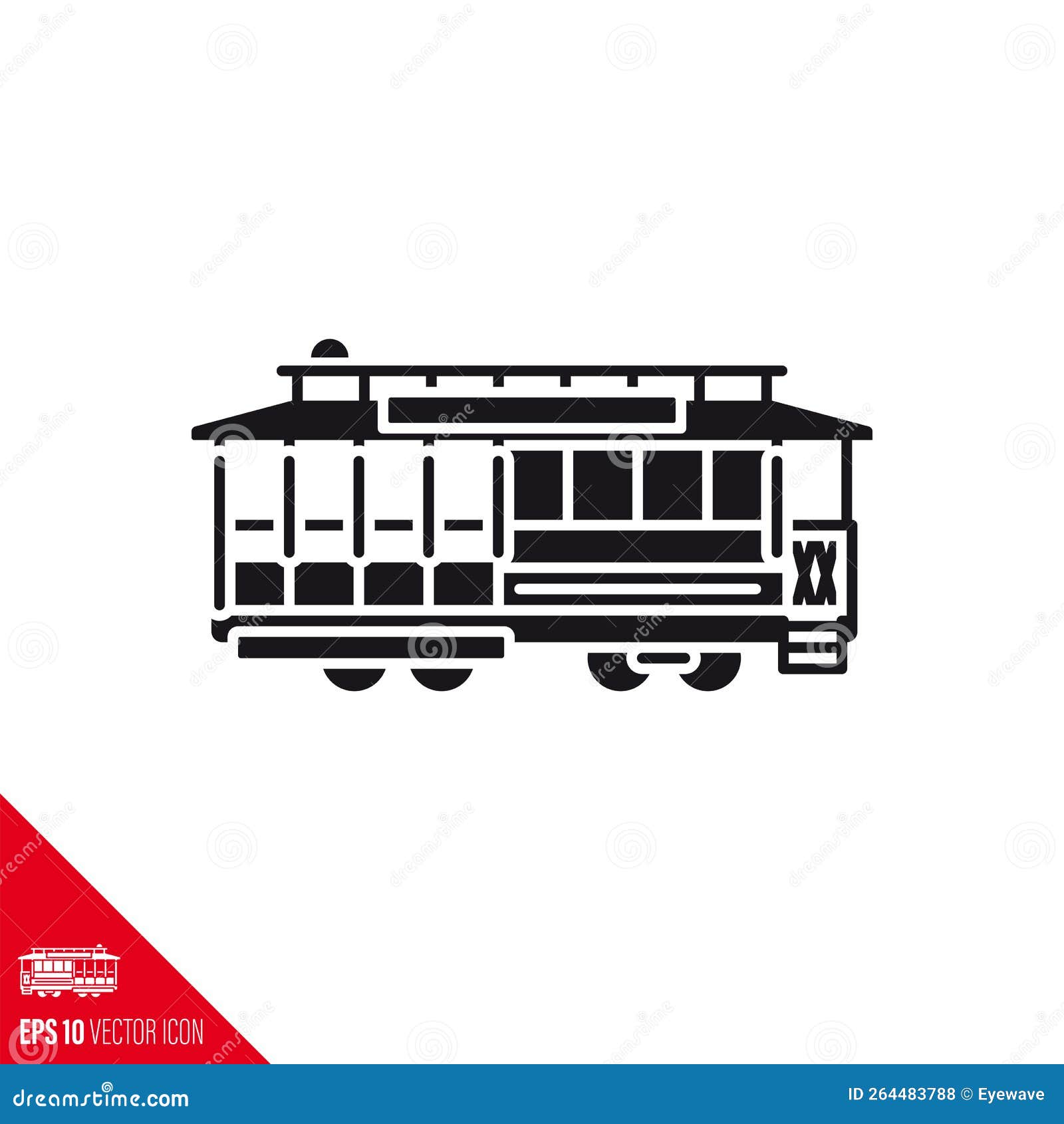 San Francisco Cable Car Vector Glyph Icon Stock Vector - Illustration ...