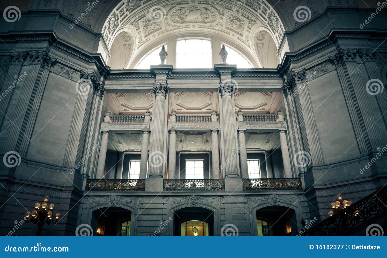 San Francisco City Hall Interior Stock Image - Image of landmark ...
