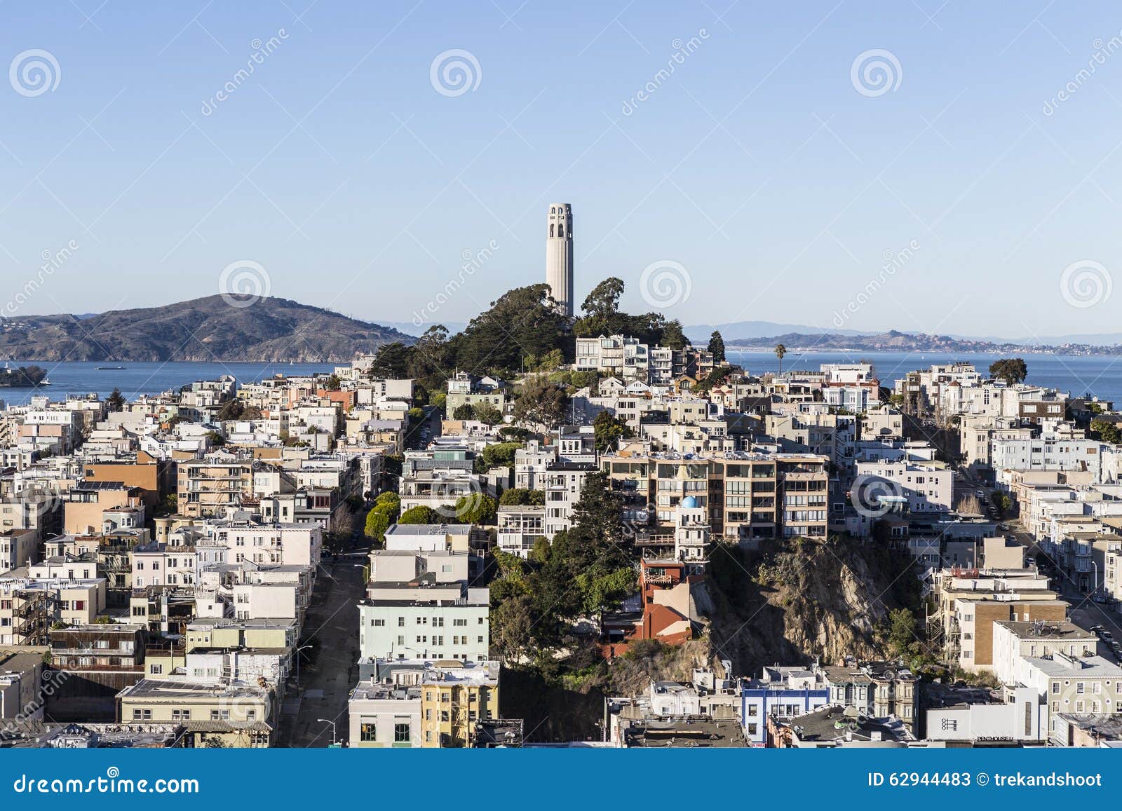 San Francisco Coit Tower Day View Foto de archivo editorial - Imagen de ...