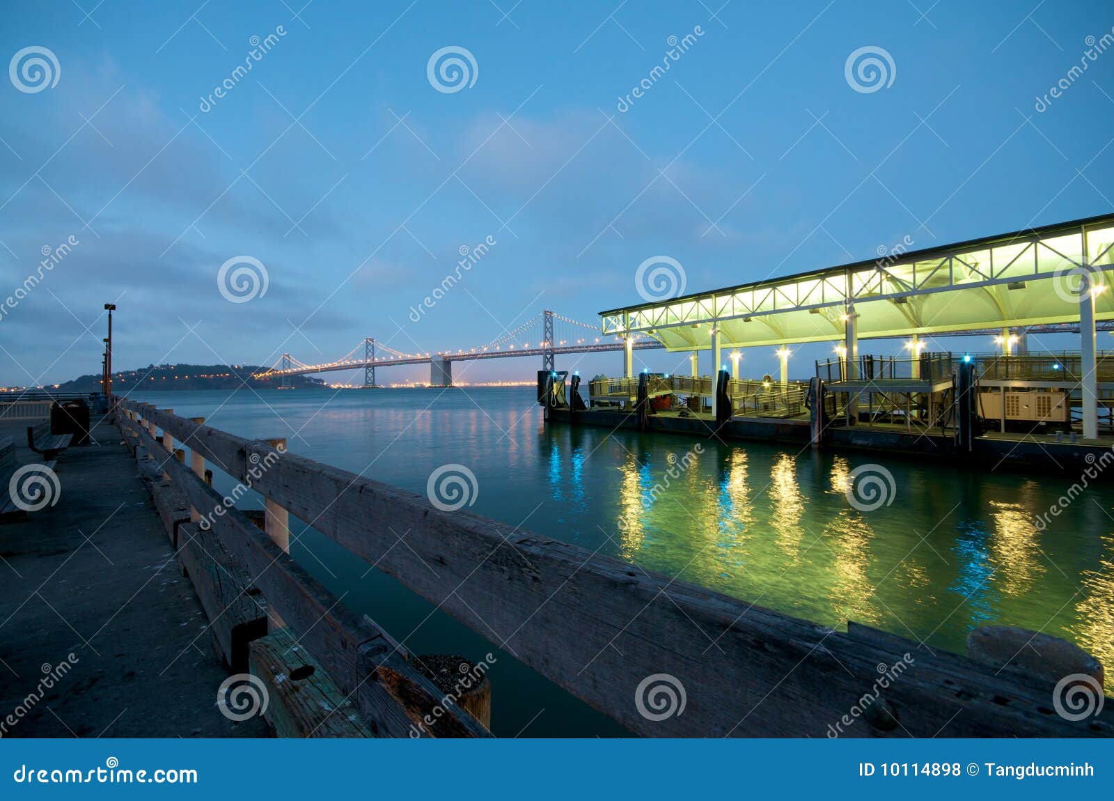 San Francisco Embarcadero Pier Stock Photo - Image of clear ...