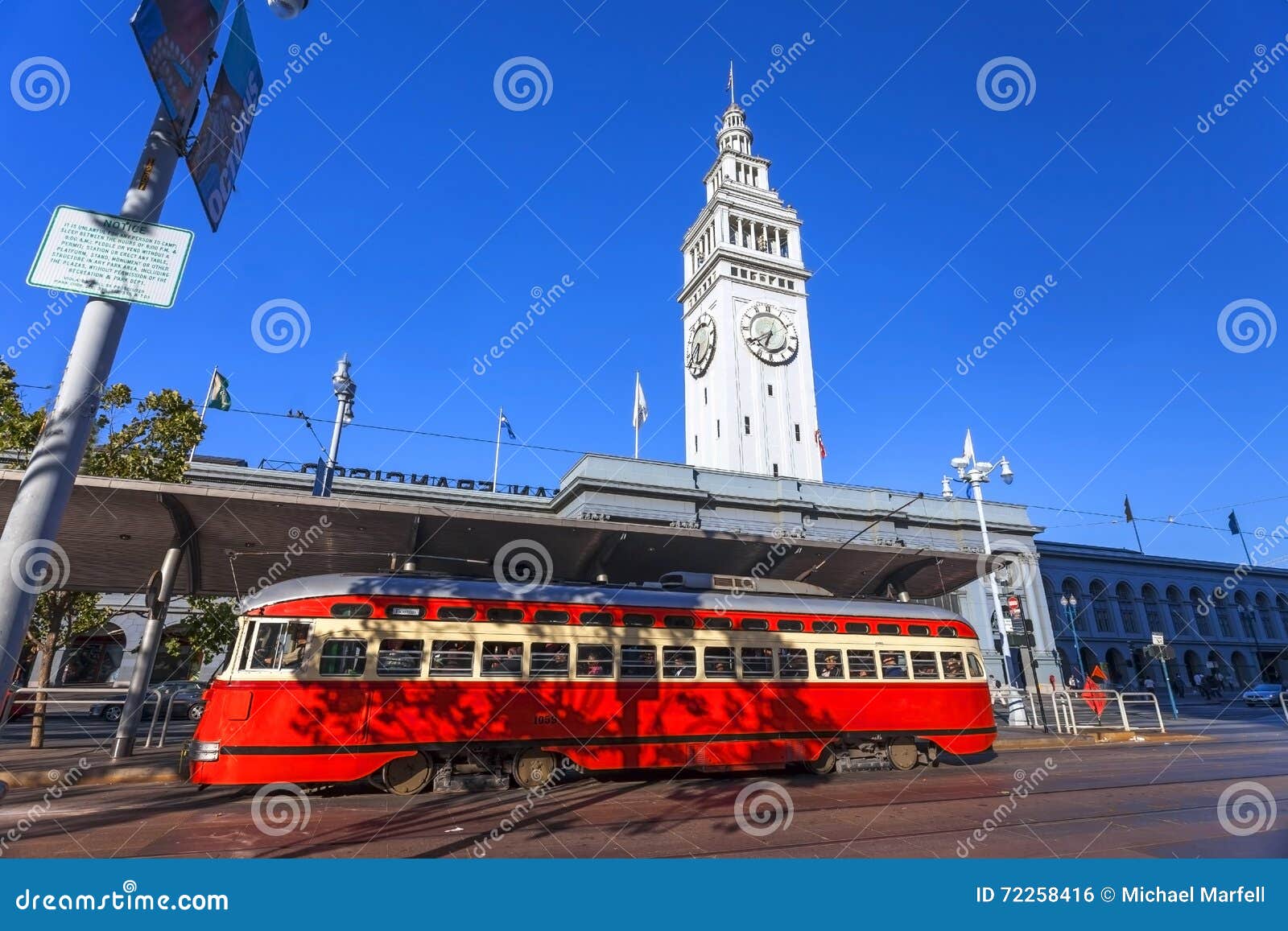 San Francisco Ferry Building and Train Car Editorial Photo - Image of ...
