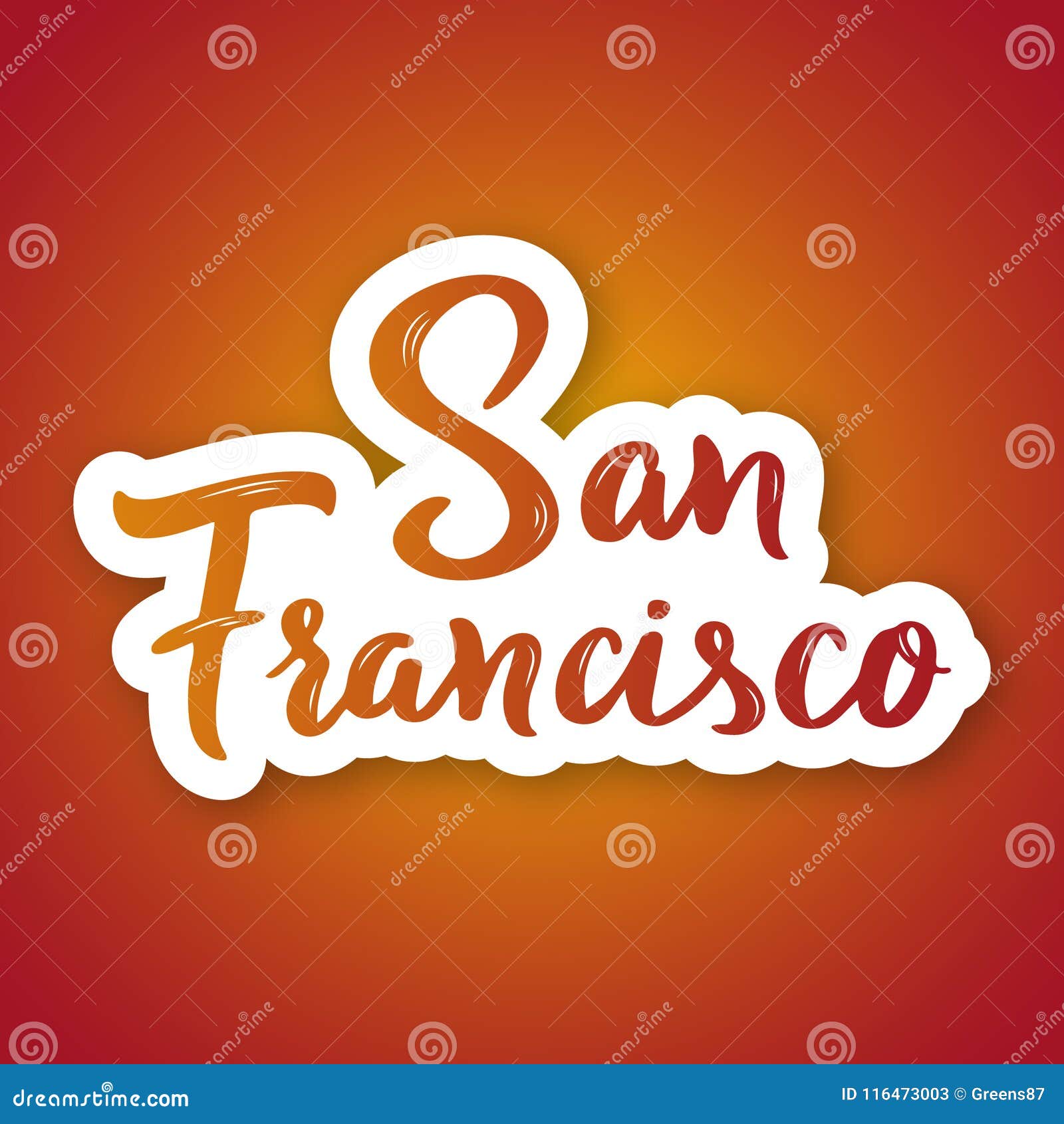 San Francisco - Hand Drawn Lettering Phrase. Stock Vector ... San Francisco - Hand Drawn Lettering Phrase. Stock Vector ...