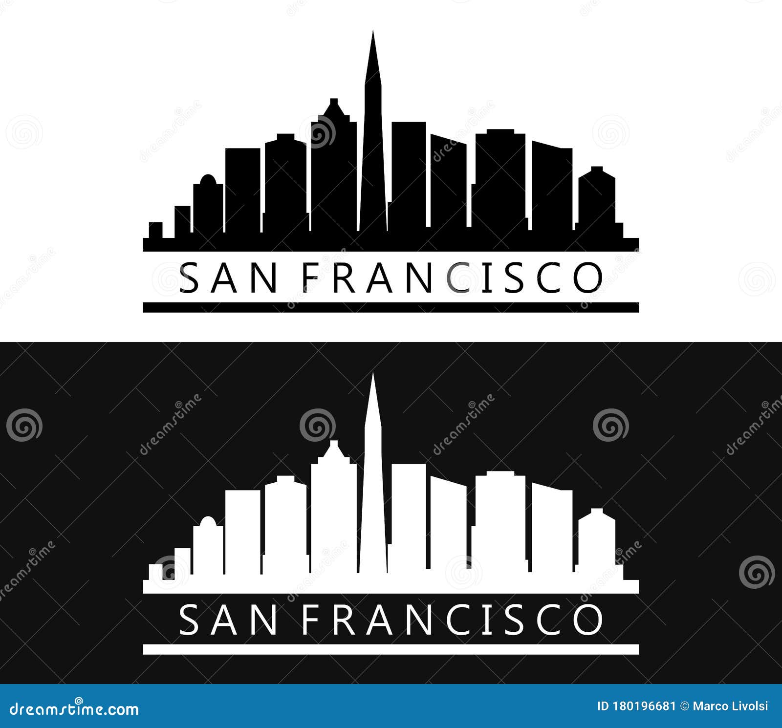 San Francisco Icon Illustrated in Vector on White Background Stock ...