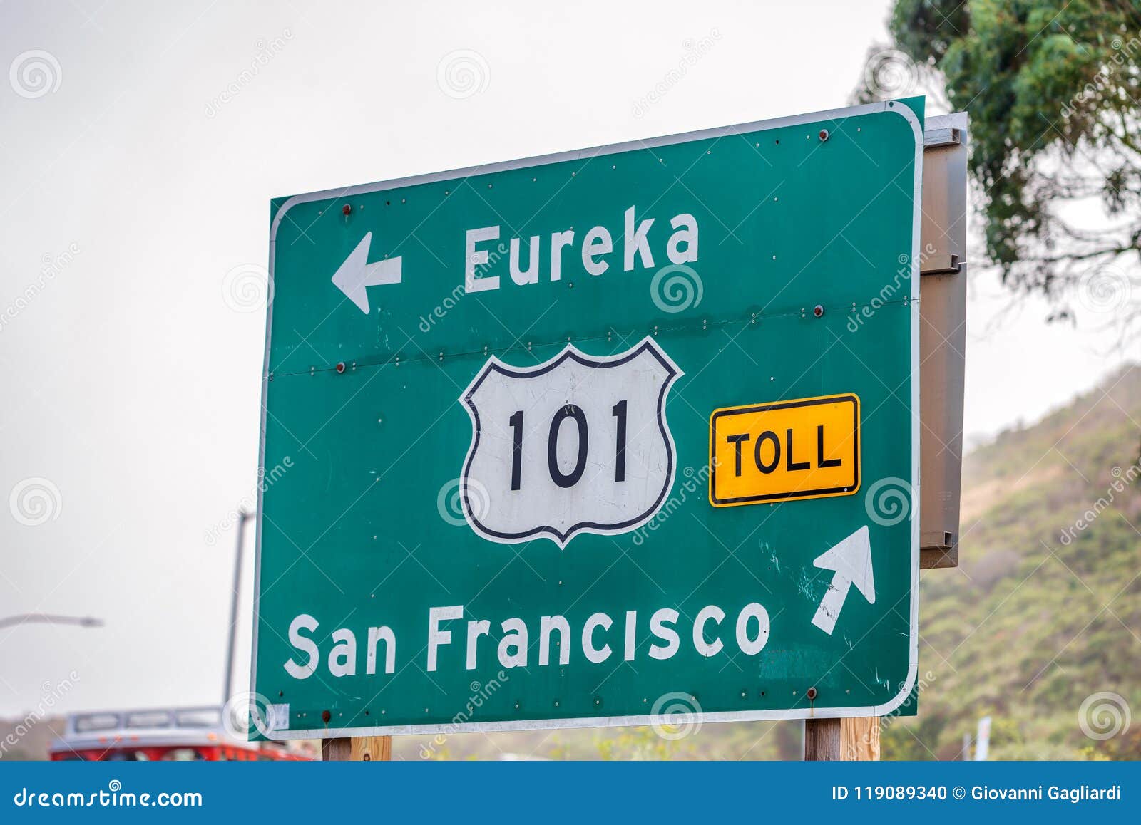 San Francisco Interstate Directions and Road Sign Stock Illustration ...