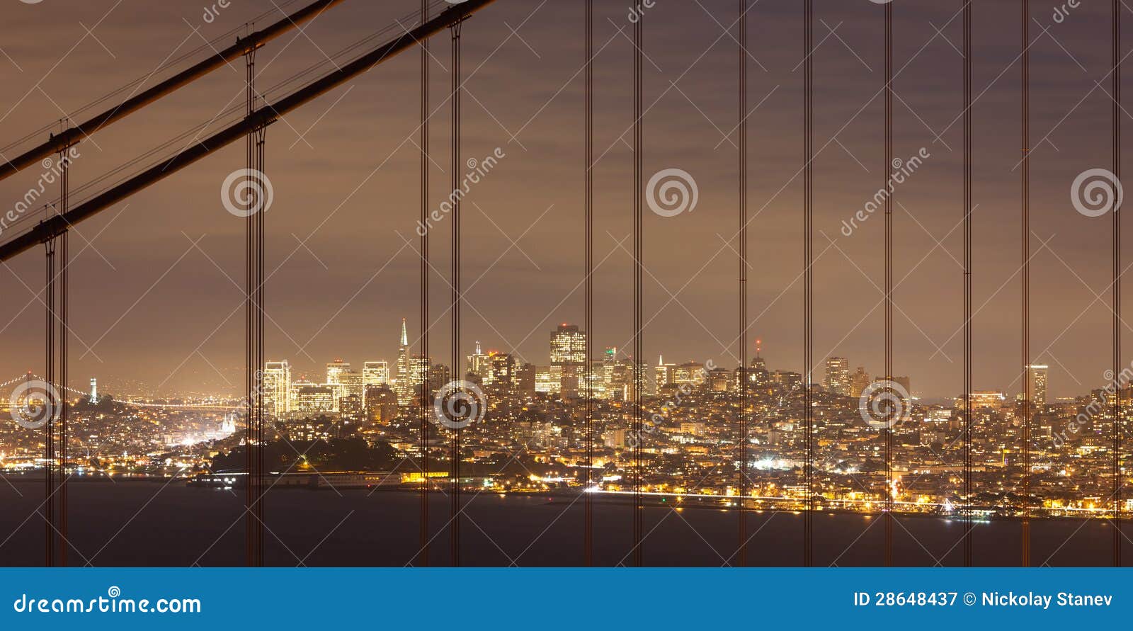 San Francisco at Night stock image. Image of cityscape - 28648437