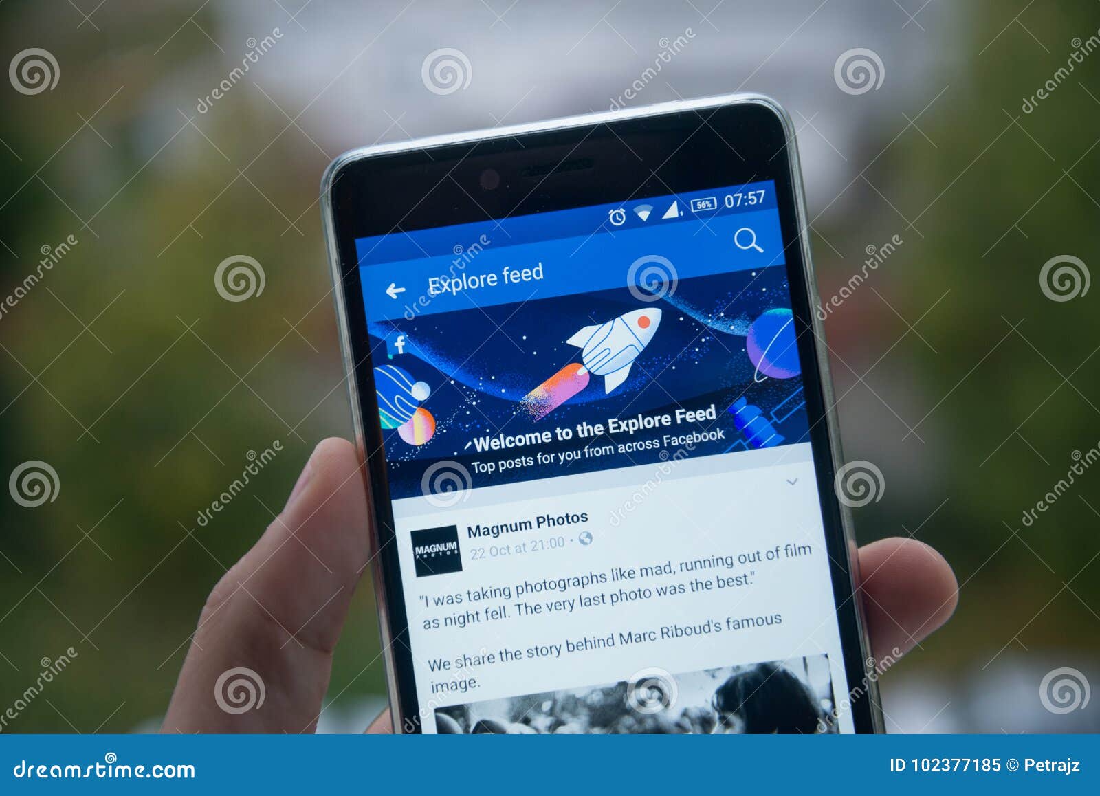 Facebook Explore Feed on Mobile Phone Editorial Image - Image of mobile ...