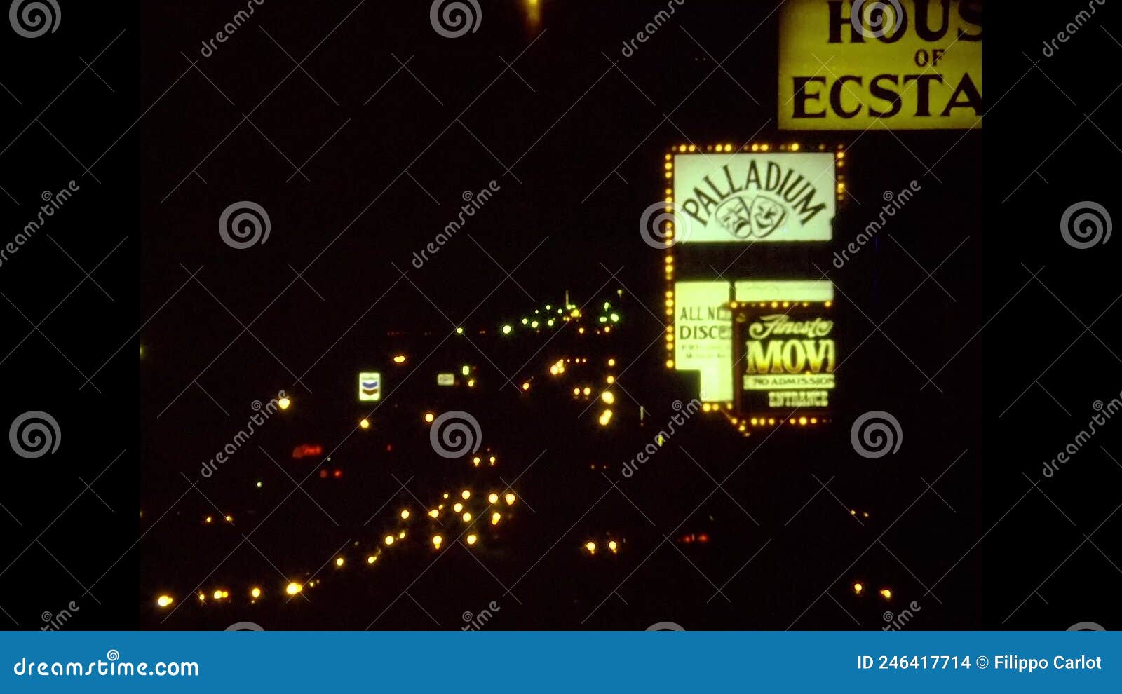 San Francisco Red Light District Sign in 70`s Stock Footage - Video of ...