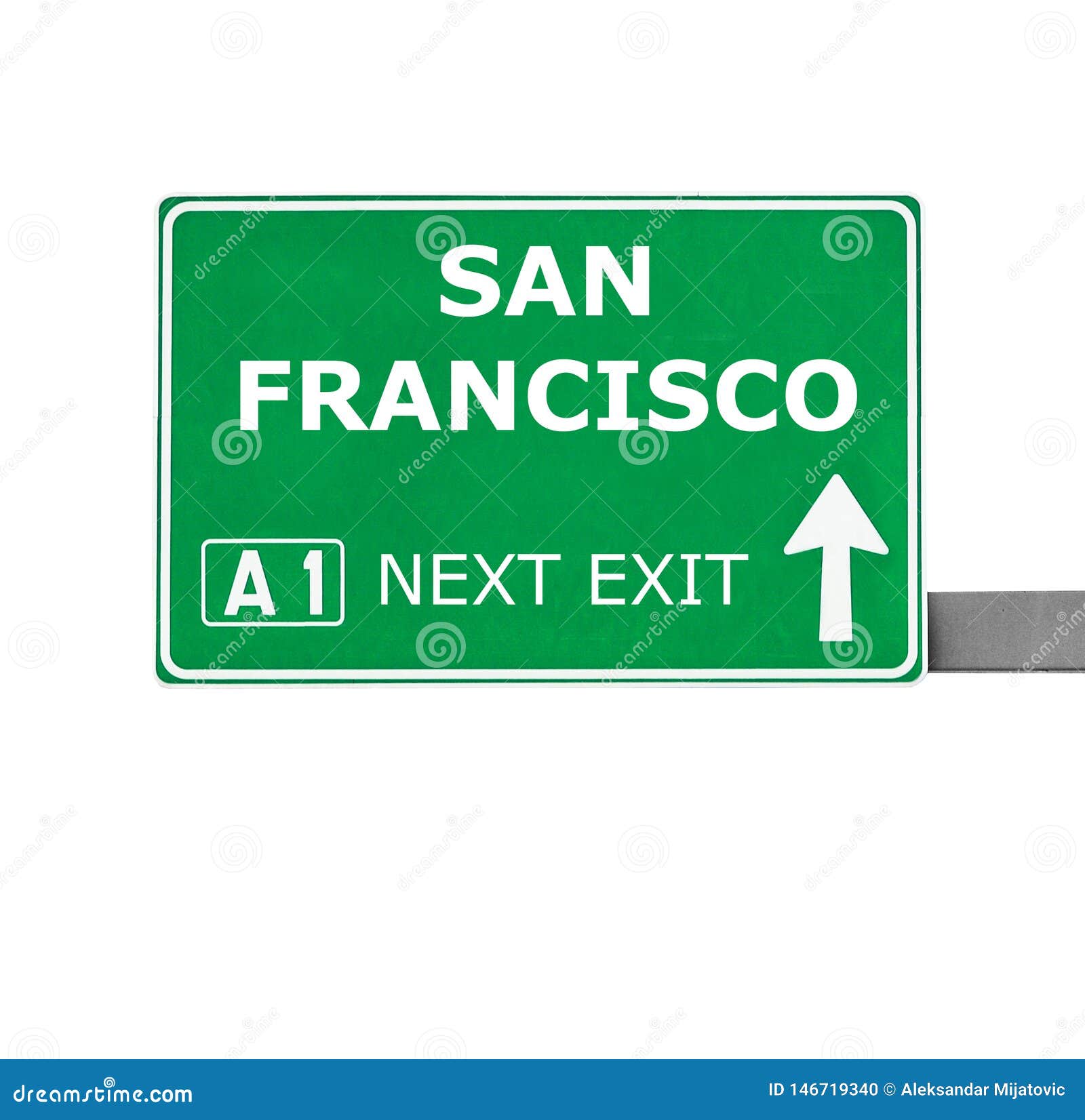 SAN FRANCISCO Road Sign Isolated on White Stock Photo - Image of ...