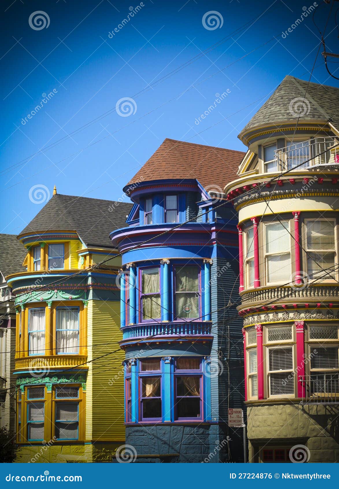 San Francisco row houses stock photo. Image of 1960s - 27224876