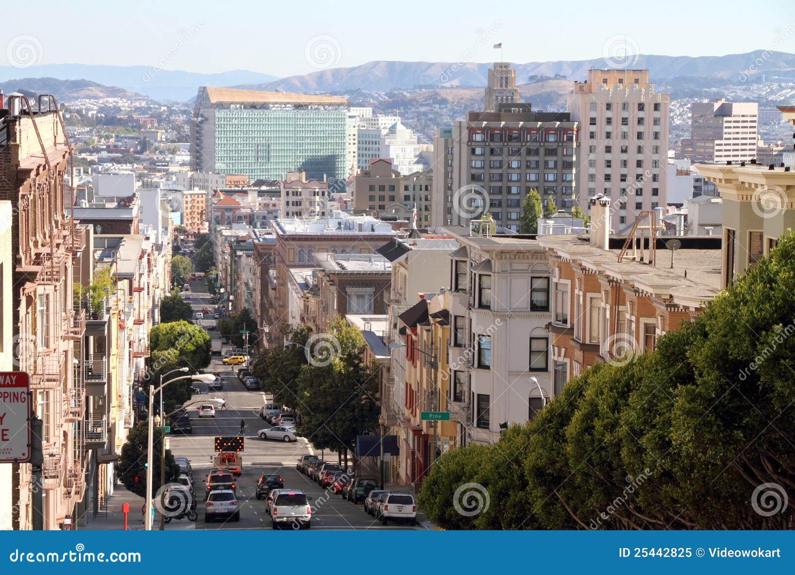 San Francisco street view stock image. Image of offices - 25442825