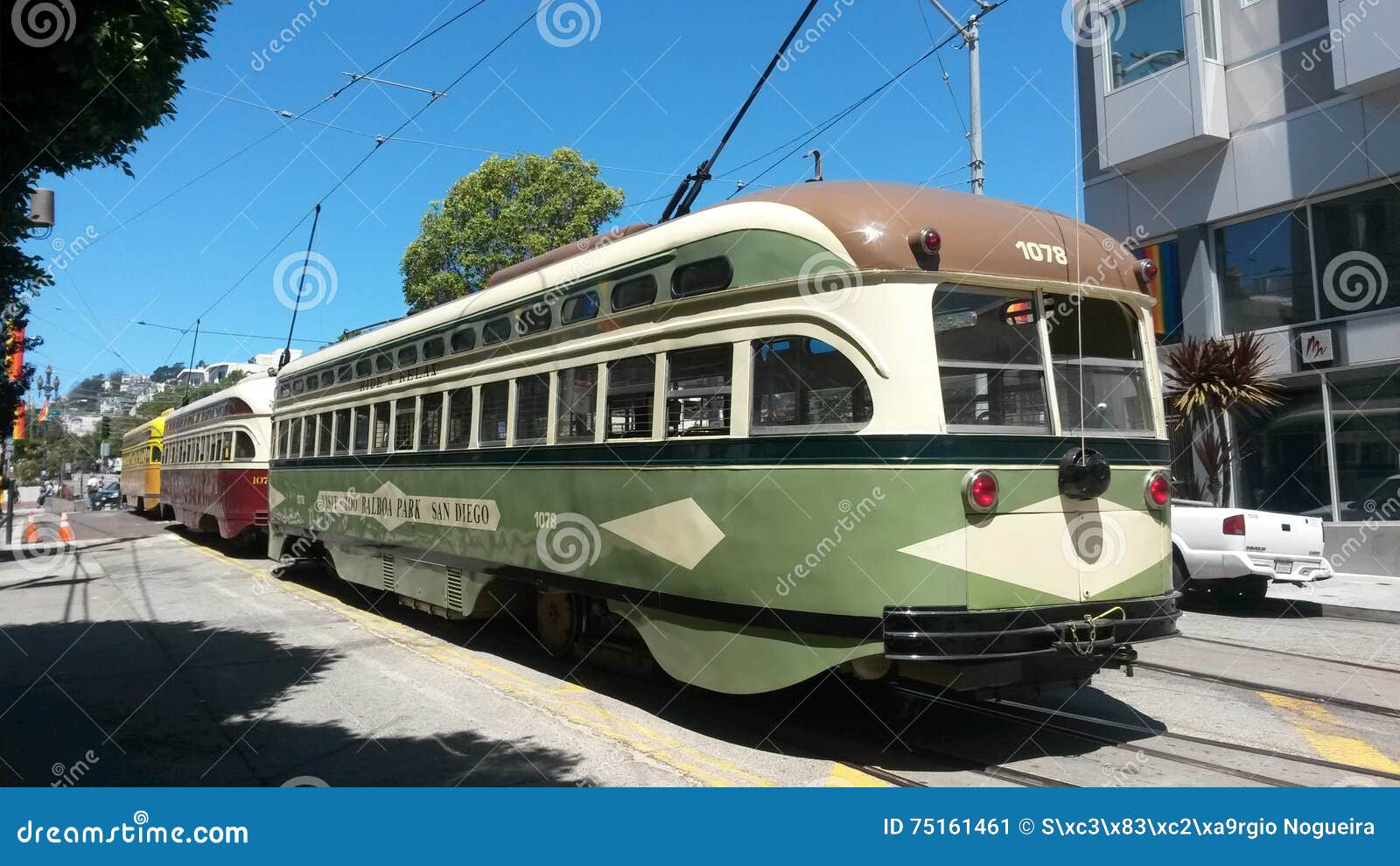 San Francisco tram editorial photo. Image of street, tram - 75161461