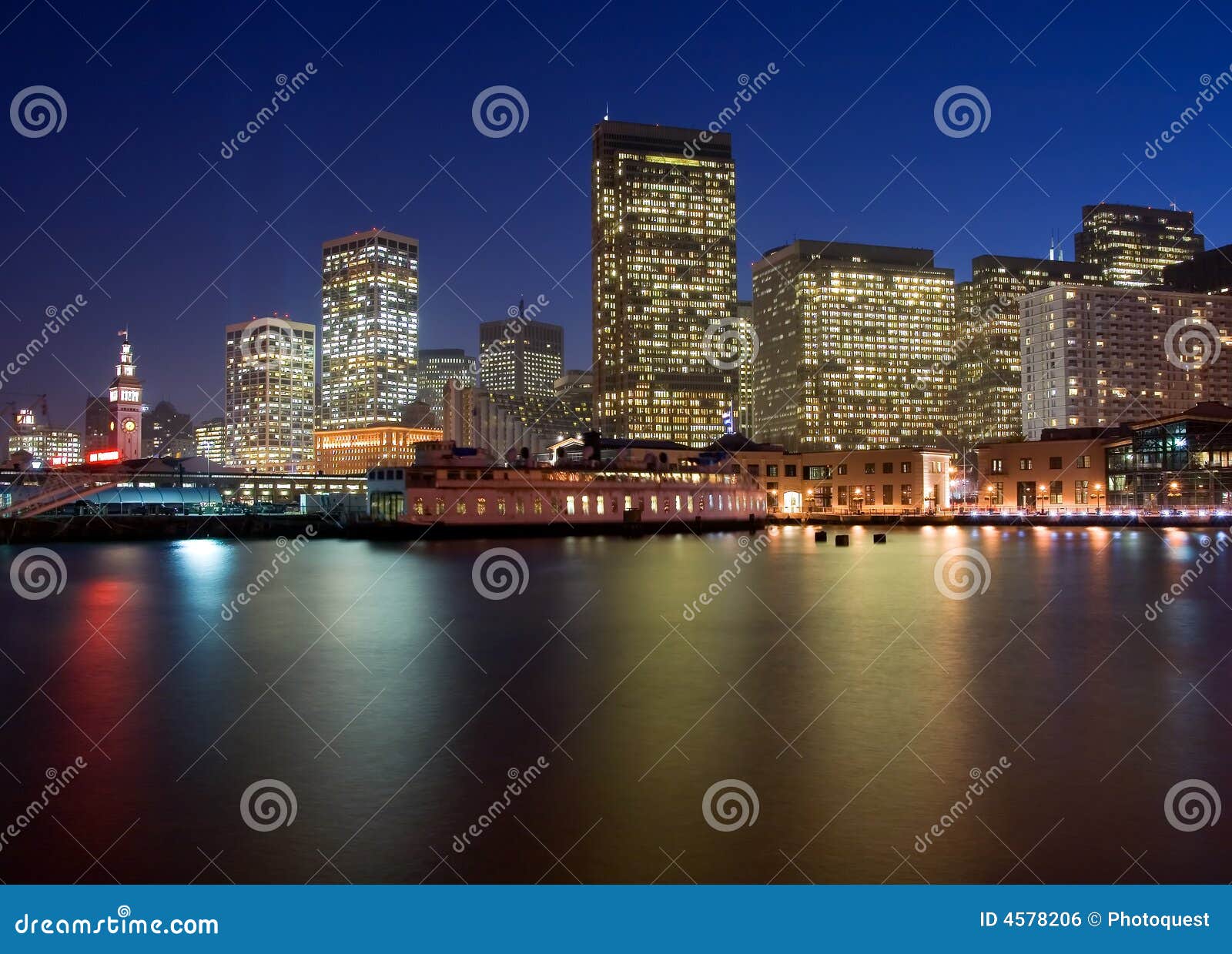 San Francisco waterfront stock photo. Image of dusk, california - 4578206