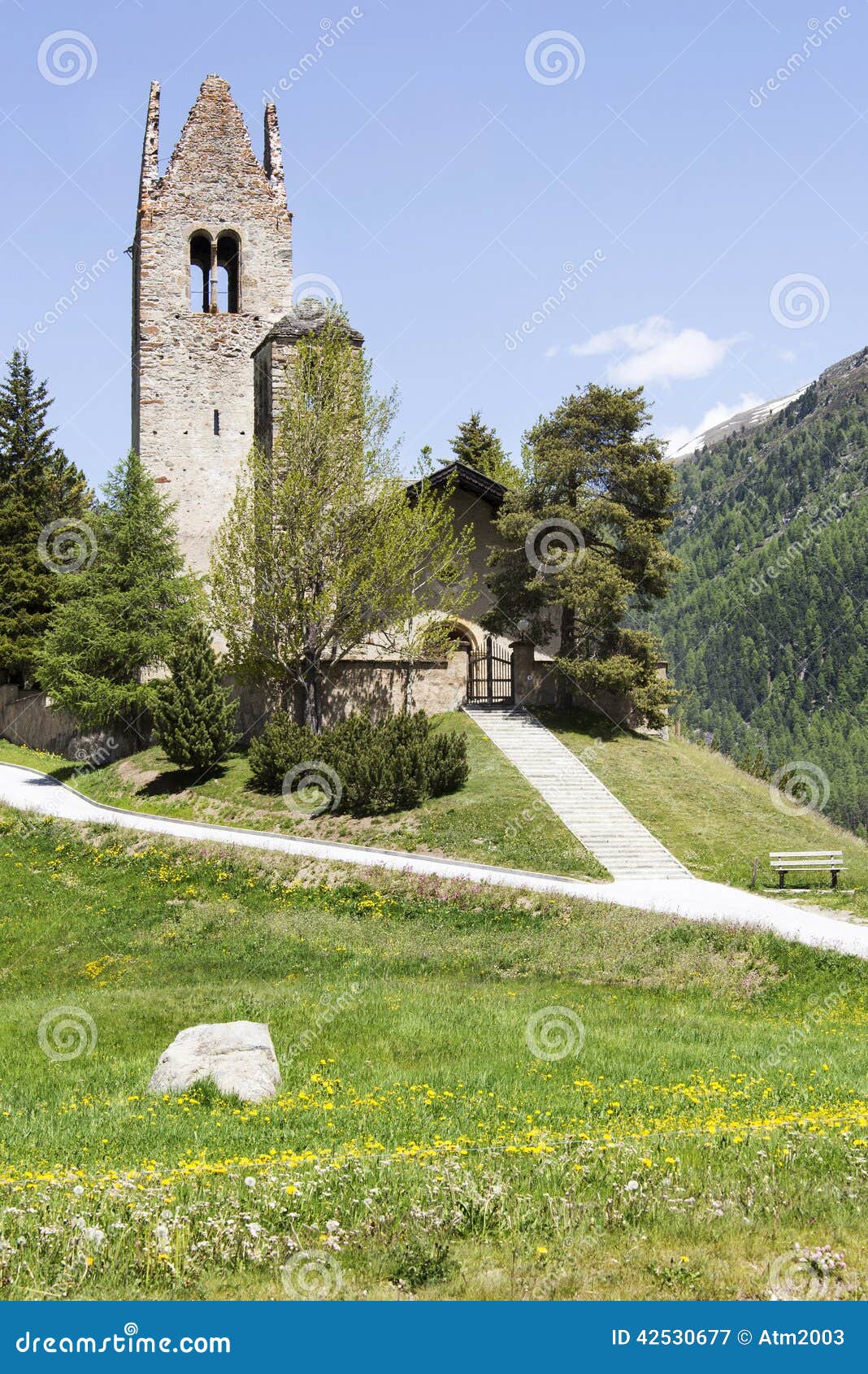 San Gian in Celerina stock image. Image of forest, tourism - 42530677