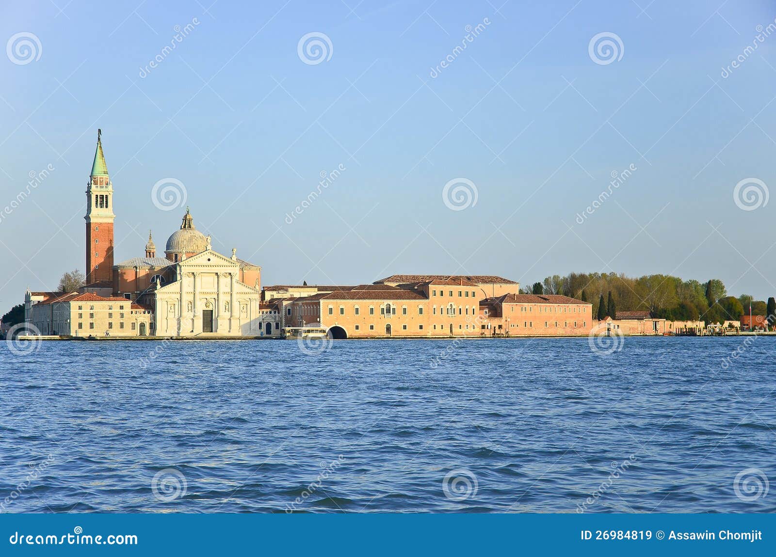 San Giorgio Island, Venice, Italy Stock Image - Image of harbor, canal ...