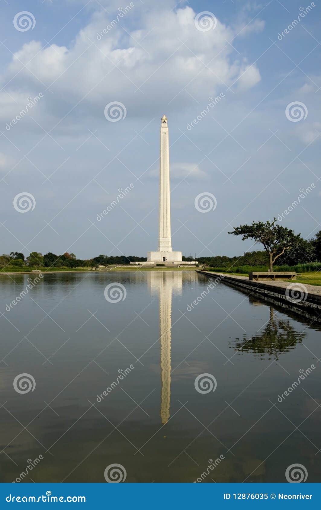 San Jacinto Monument Reflections Stock Image - Image of monument ...
