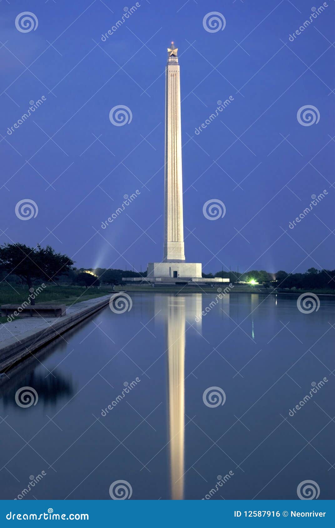 San Jacinto in the Night Lights. Stock Photo - Image of reflection ...