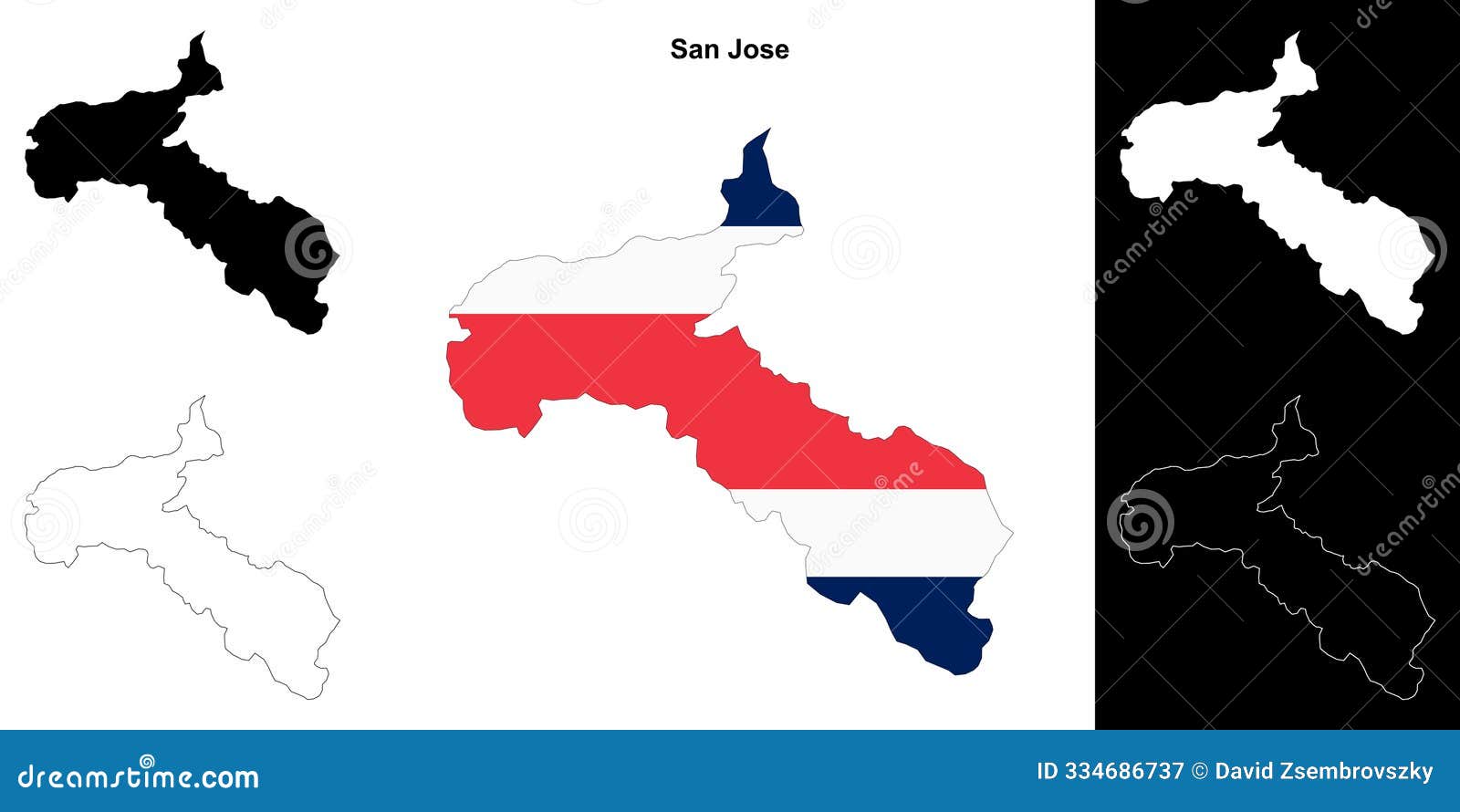 San Jose outline map stock illustration. Illustration of outline ...