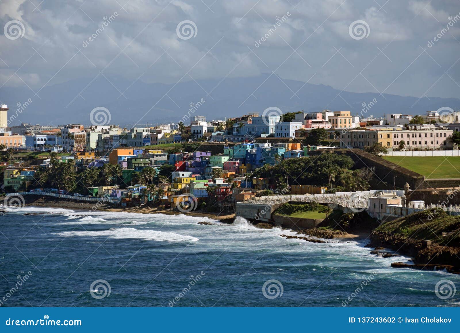 San Juan, Puerto Rico stock photo. Image of coast, colorful - 137243602