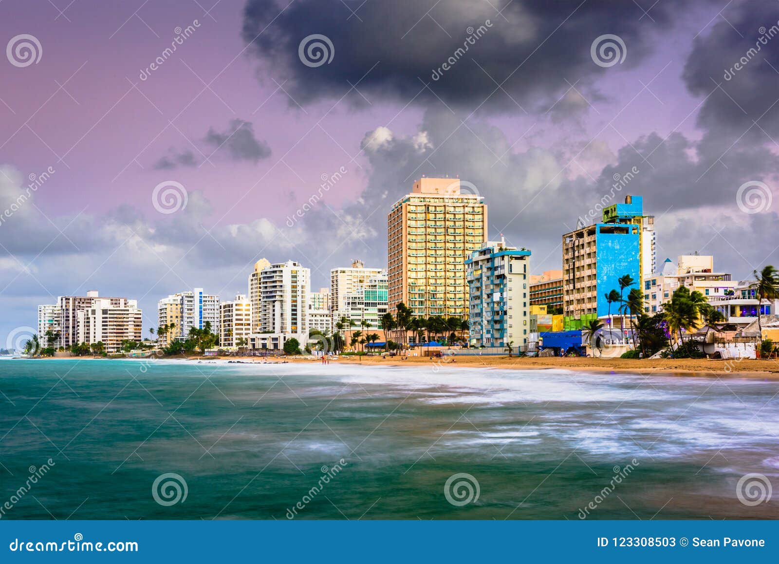 San Juan, Puerto Rico Beach Imagen de archivo - Imagen de costero ...
