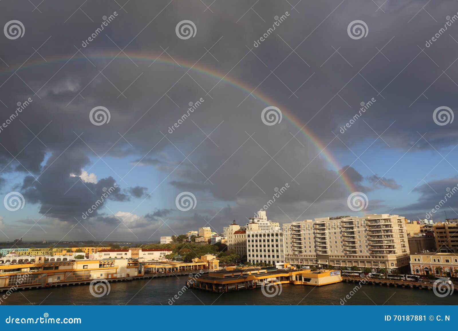 Rainbow stock image. Image of double, rico, juan, rainbow - 70187881
