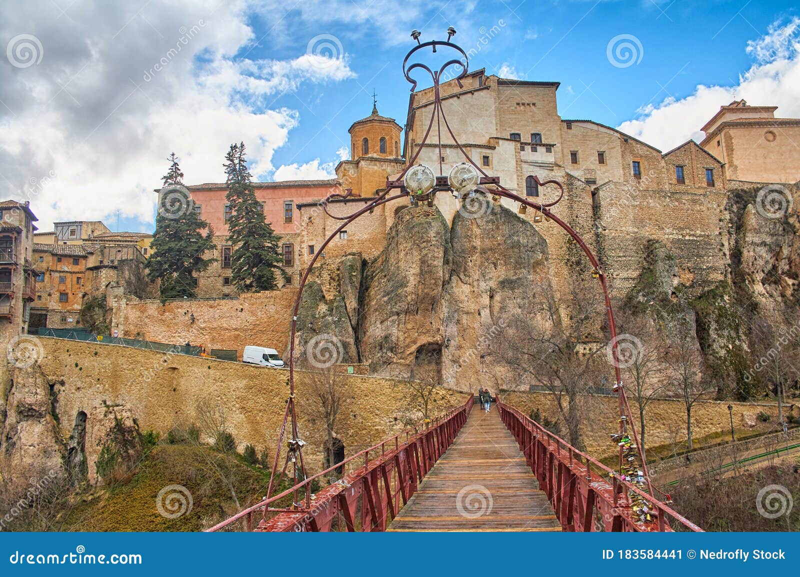 The San Julian Bridge in Cuenca in Winter Stock Image - Image of ...