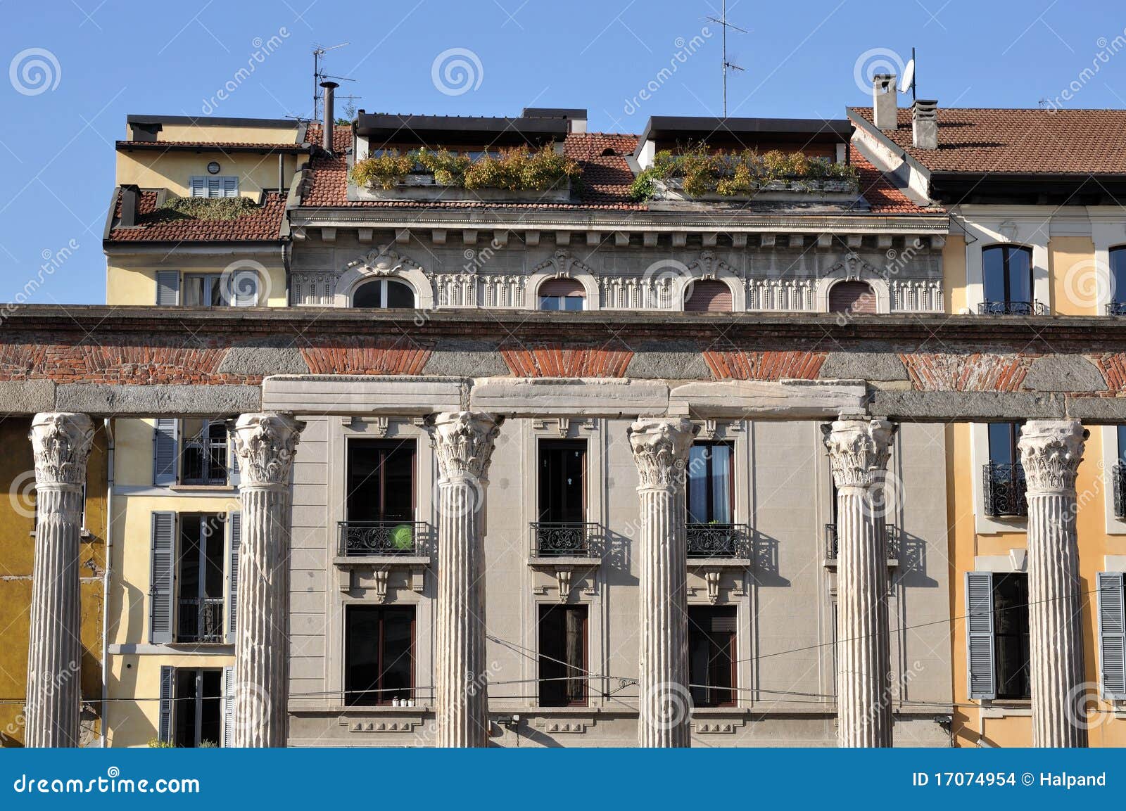San lorenzo arcade, milano stock photo. Image of italy - 17074954