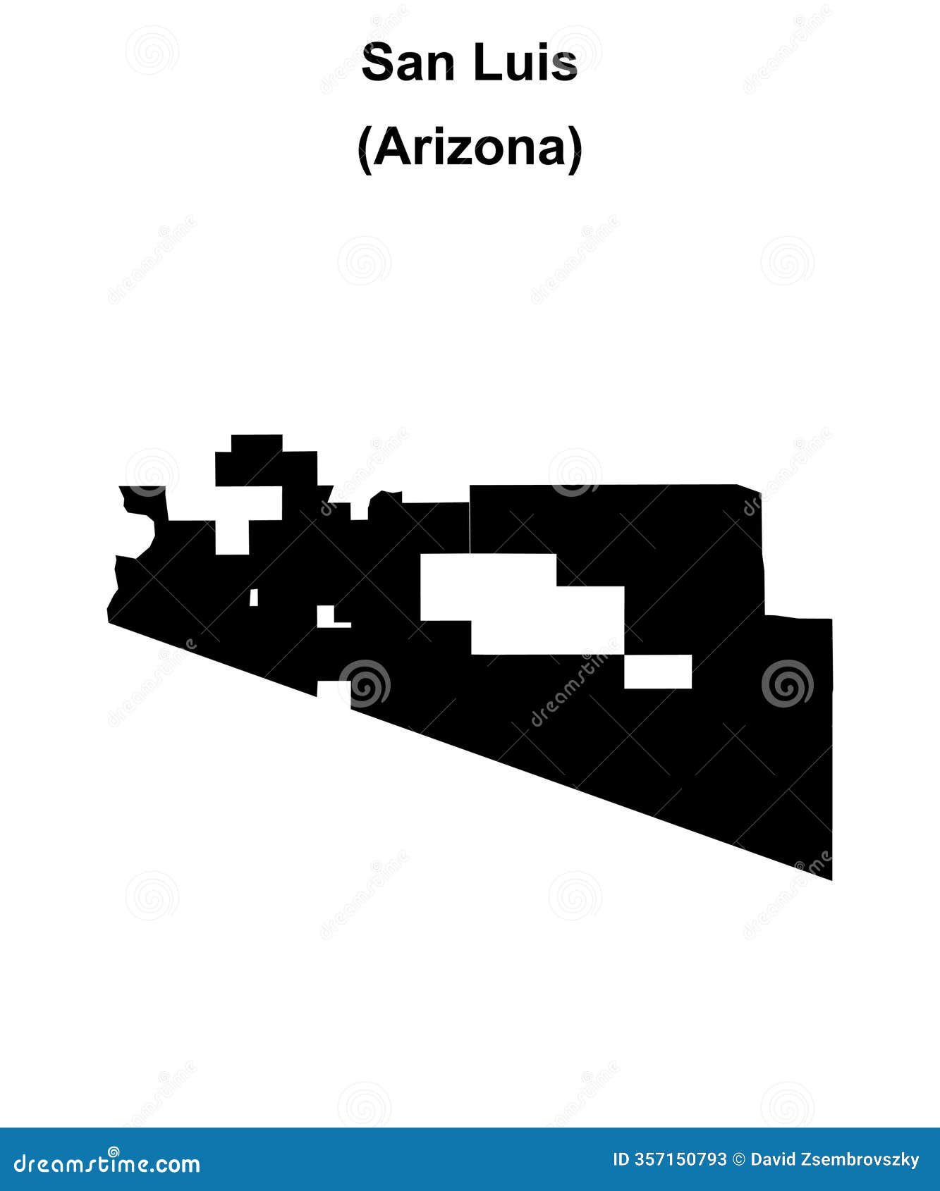 San Luis outline map stock illustration. Illustration of luis - 357150793