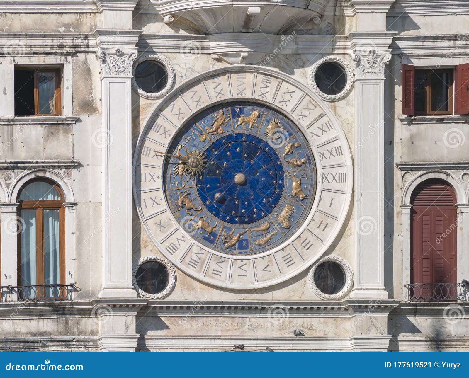 San Marco clock stock image. Image of building, square - 177619521