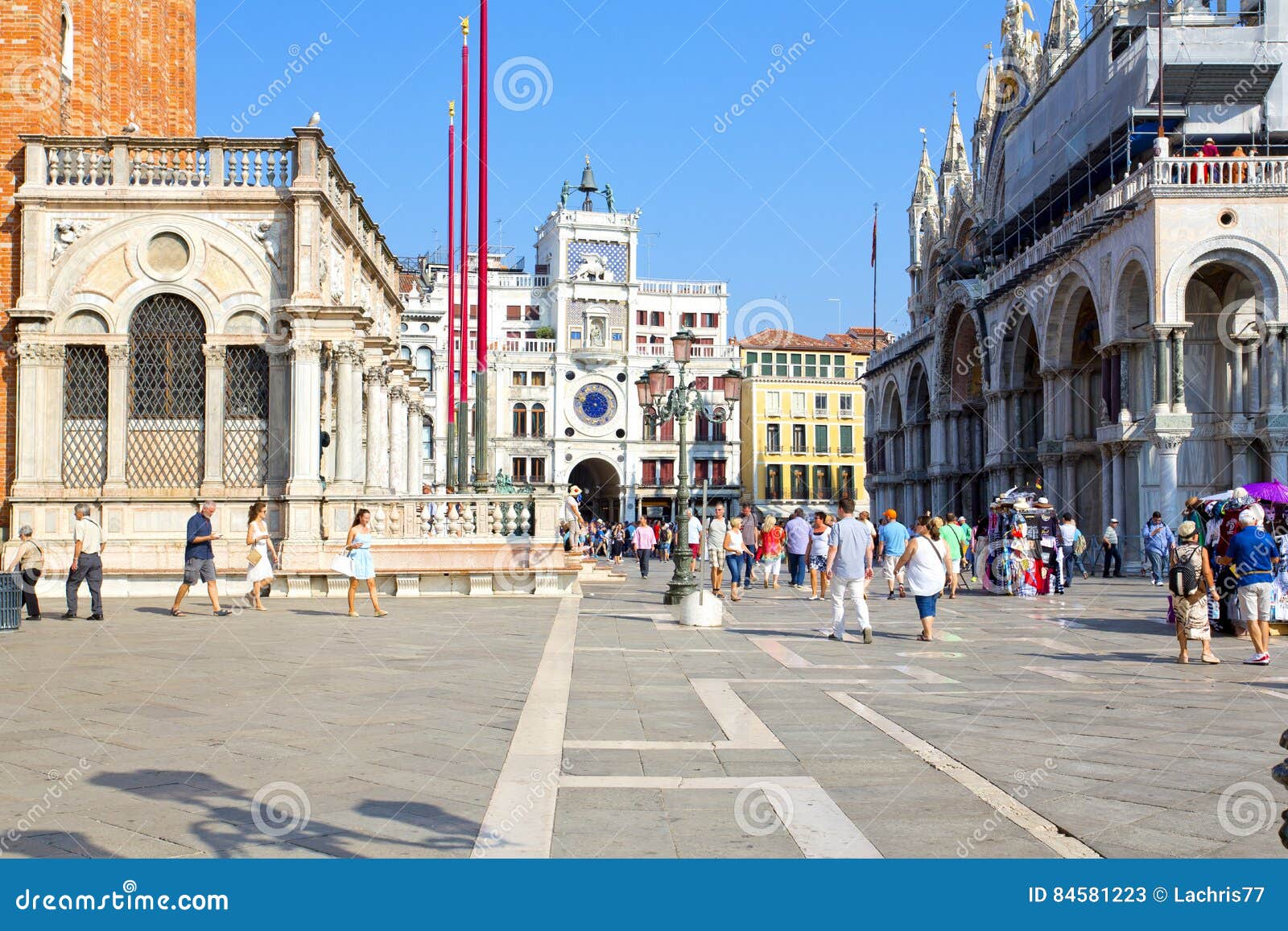 San Marco Square in Venice, Italy Editorial Stock Photo - Image of bell ...