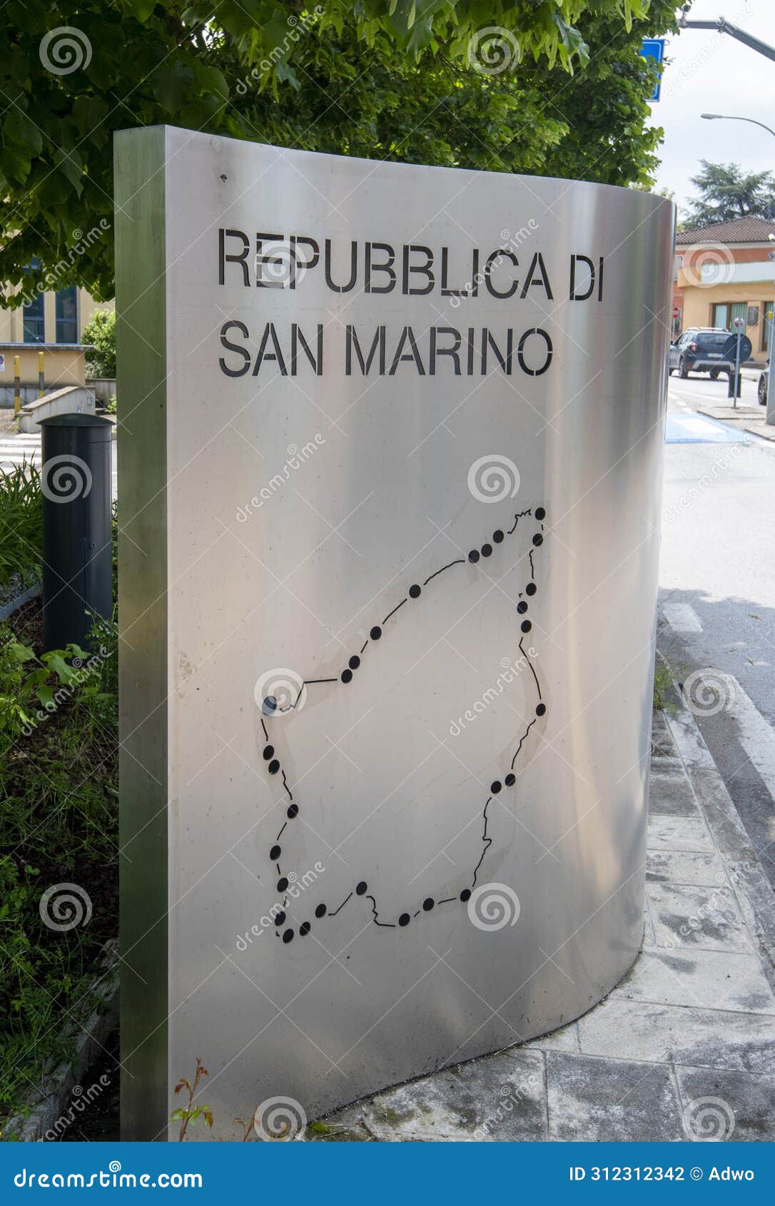 San Marino Border stock photo. Image of symbol, entrance - 312312342